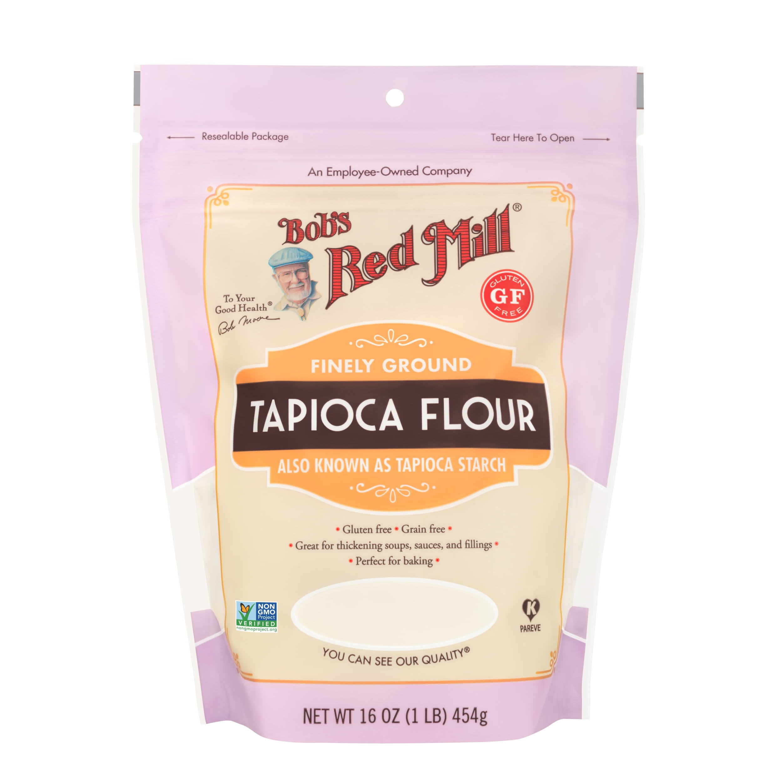 Bob's Finely Ground Tapioca Flour 16 oz Gluten-Free Cassava Starch for ...