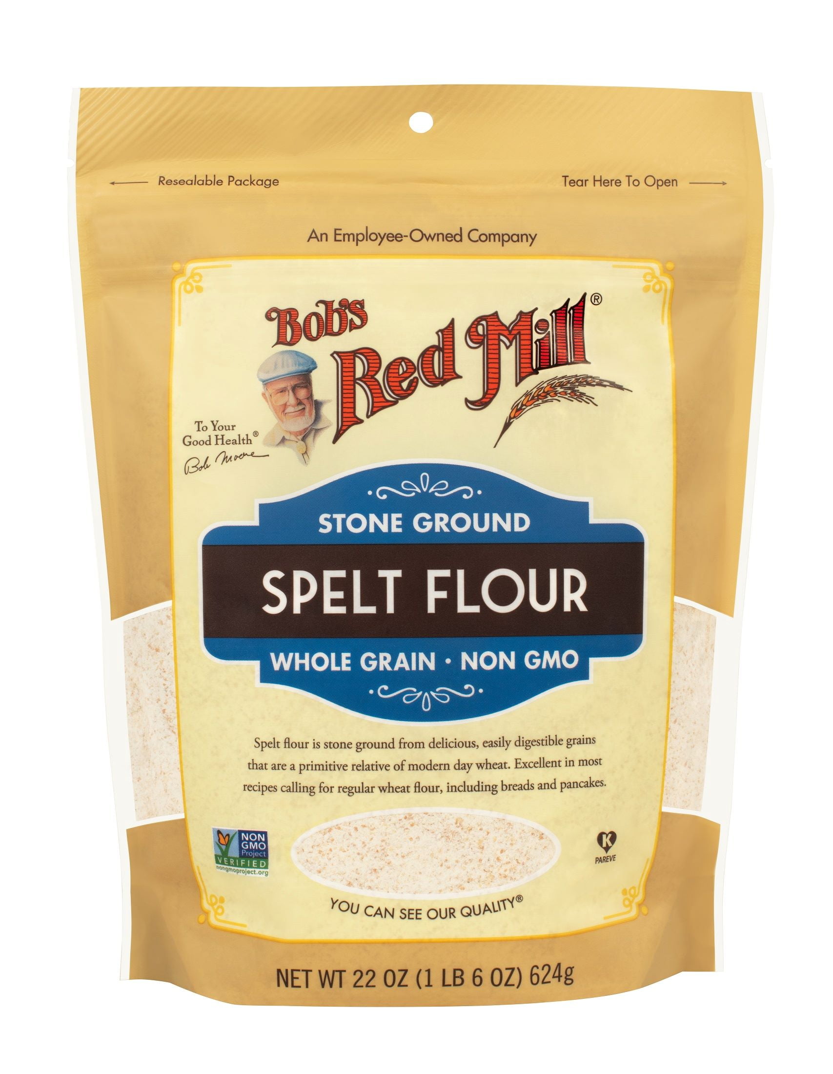 Bob's Red Mill 100% Whole Grain Spelt Flour, Stone Ground, Non-GMO ...