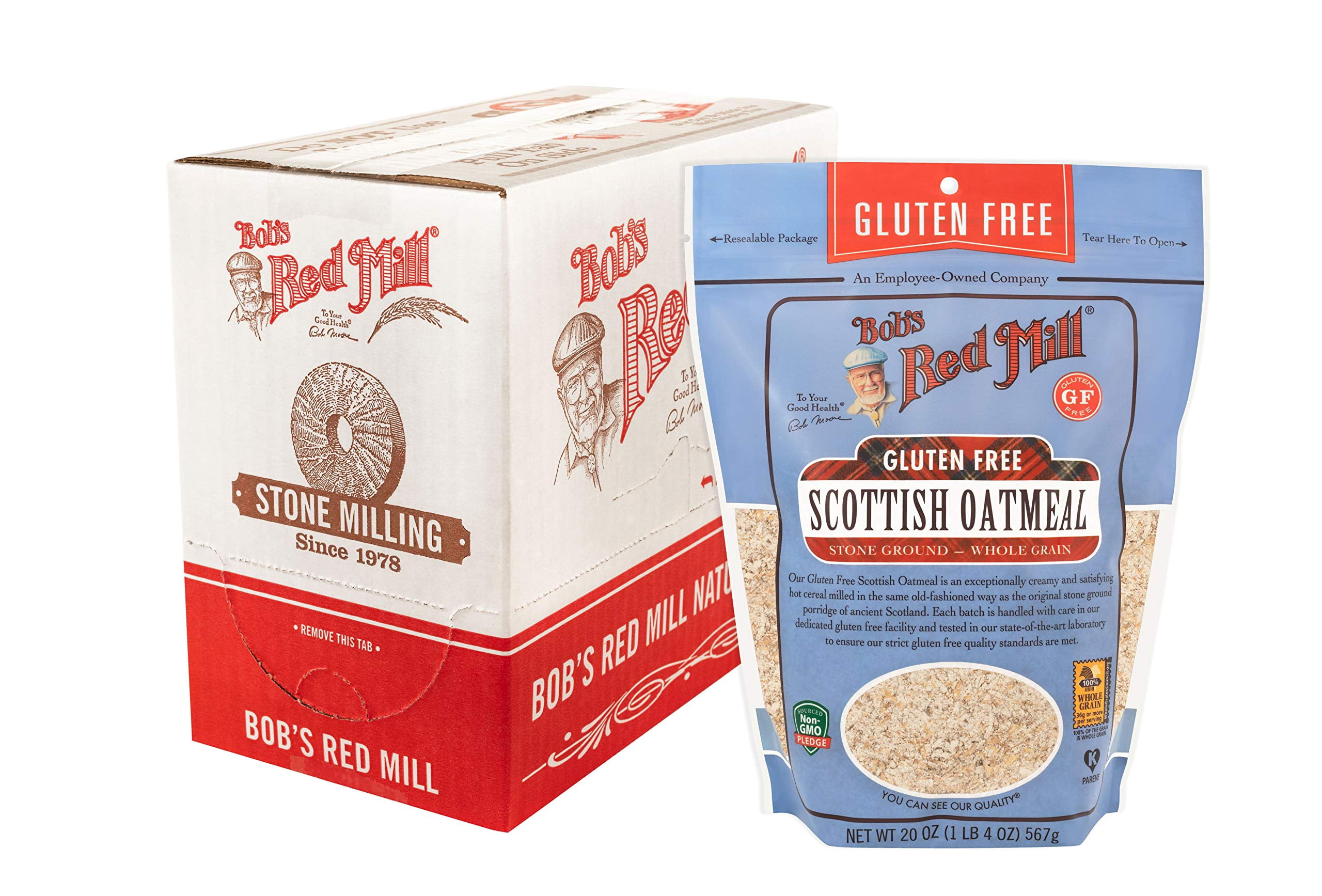Bob's Red Mill Gluten DEF29 Free Scottish Oatmeal, 20-ounce (Pack of 4 ...