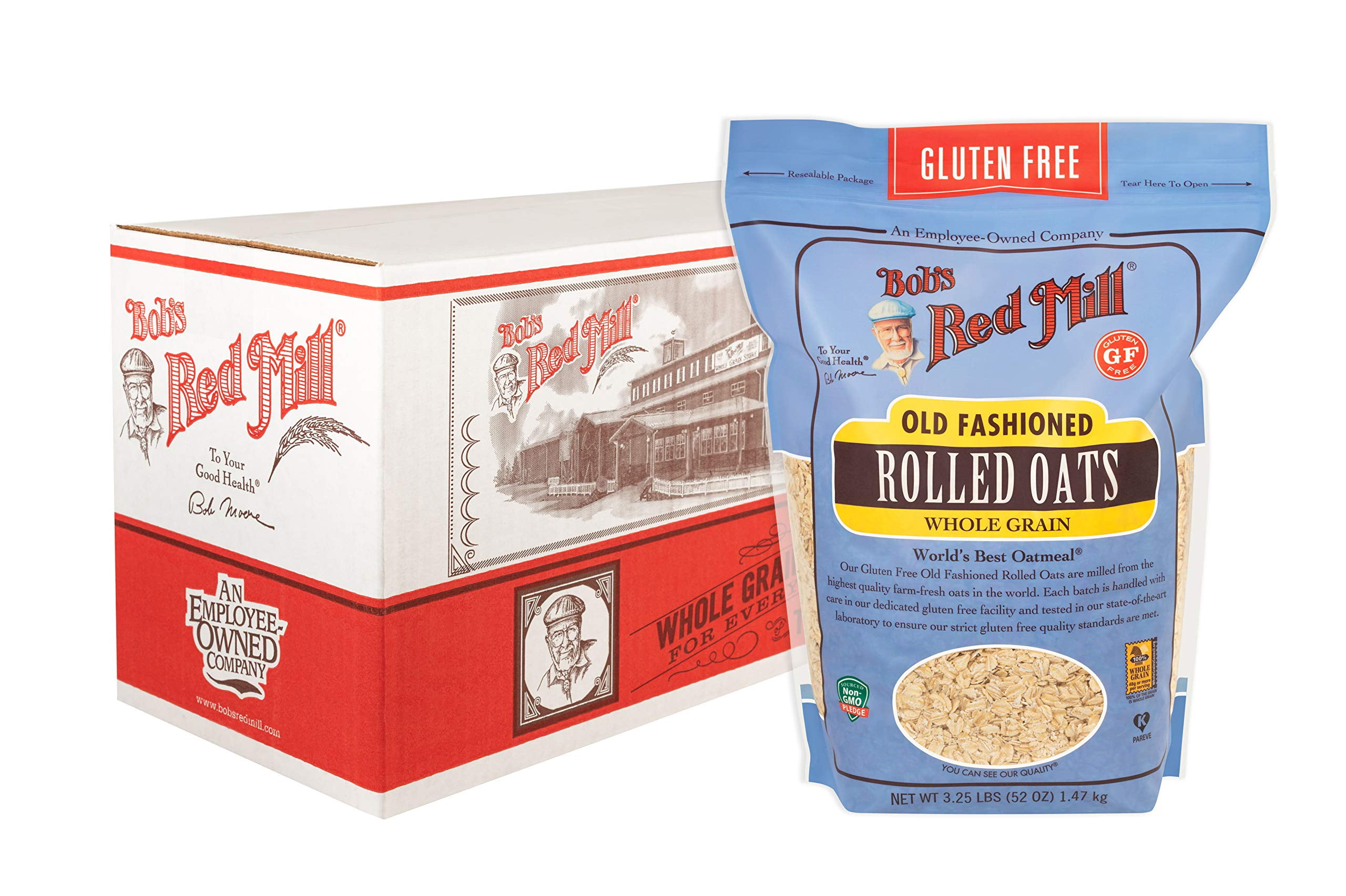 Bob's Red Mill Gluten DHF10 Free Old Fashion Rolled Oats, 52-ounce (Pack of 4) - Walmart.com