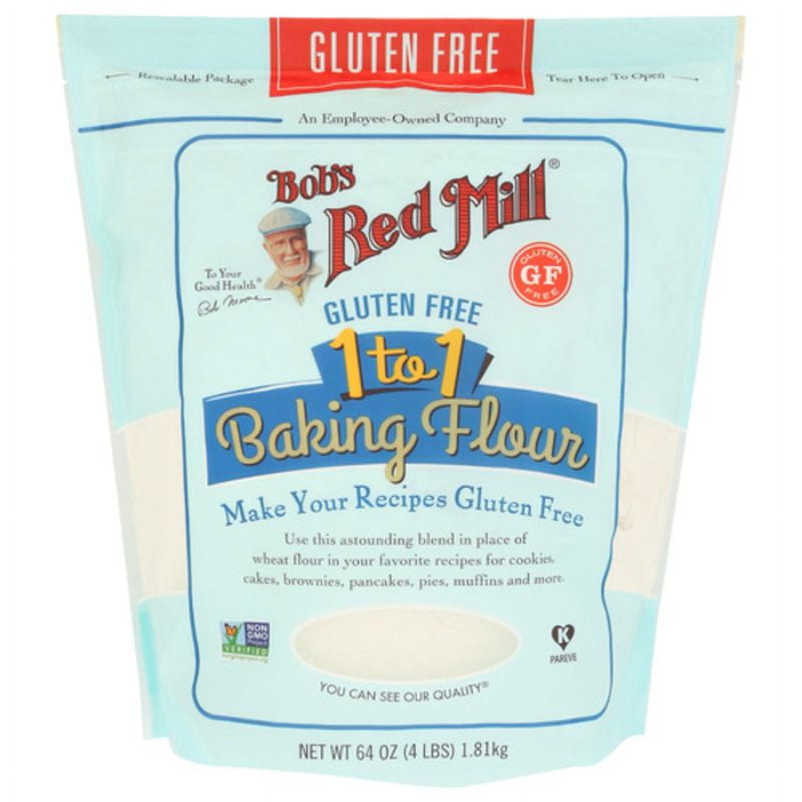 Bob's Red Mill Gluten Free 1 to 1 Baking Flour 64 oz - Walmart.com