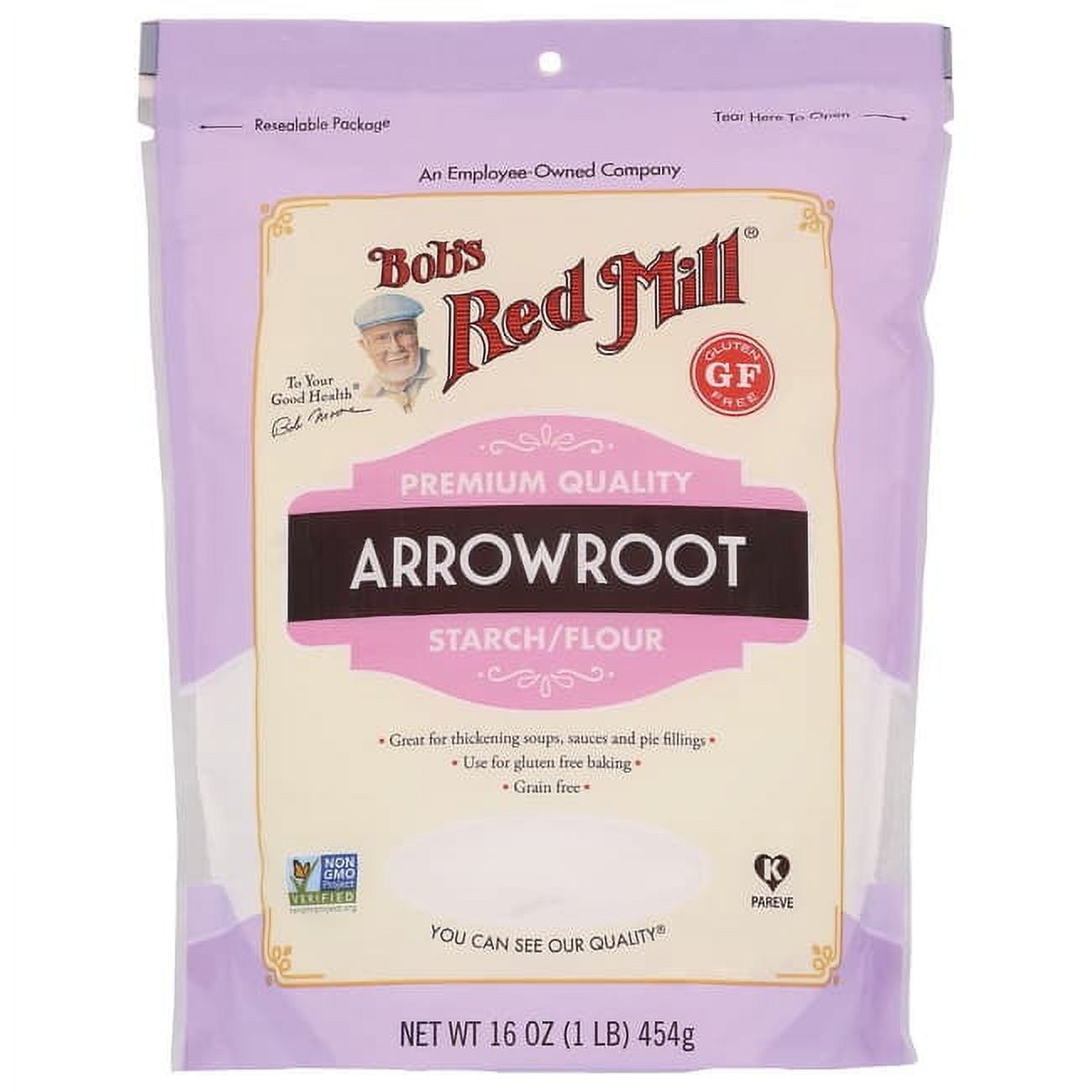 Bob's Red Mill Grain Free, GF Arrowroot Starch Flour, No Cornstarch, 16 ...