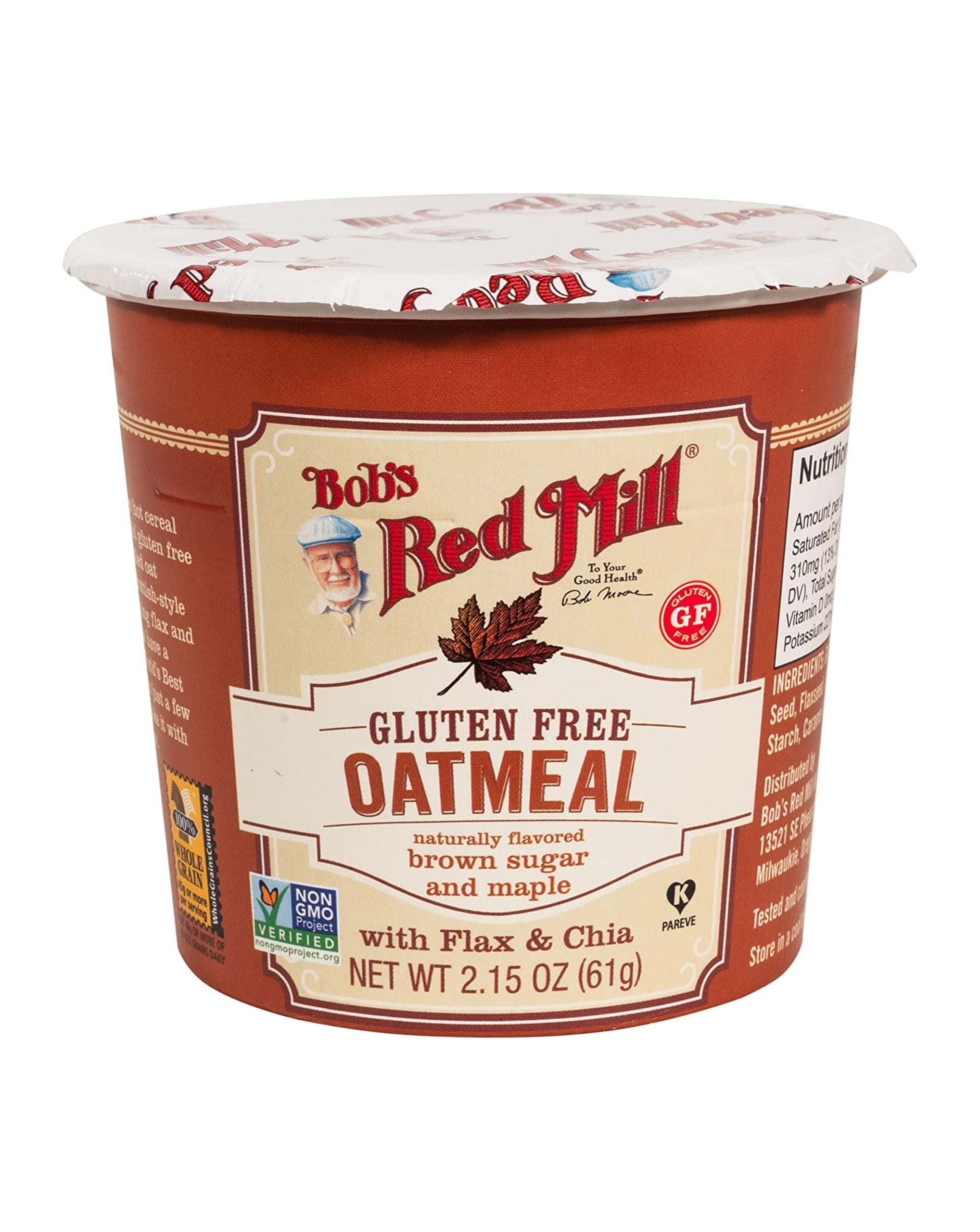 Bob's Red Mill Gluten Free Oatmeal Cup, Brown Sugar & Maple (Single ...