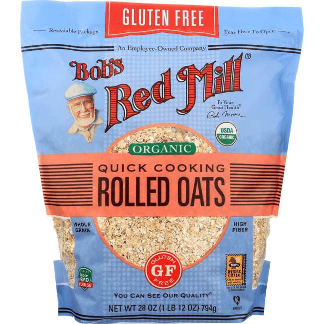 Bob's Red Mill Organic Quick Cooking Rolled Oats, Gluten Free, Non-GMO ...