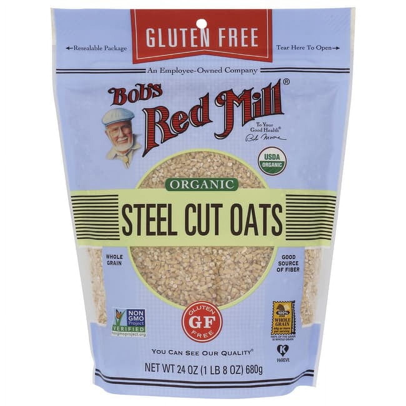 Bob's Red Mill Gluten Free Organic Steel Cut Oats, 24 Ounce - Walmart.com