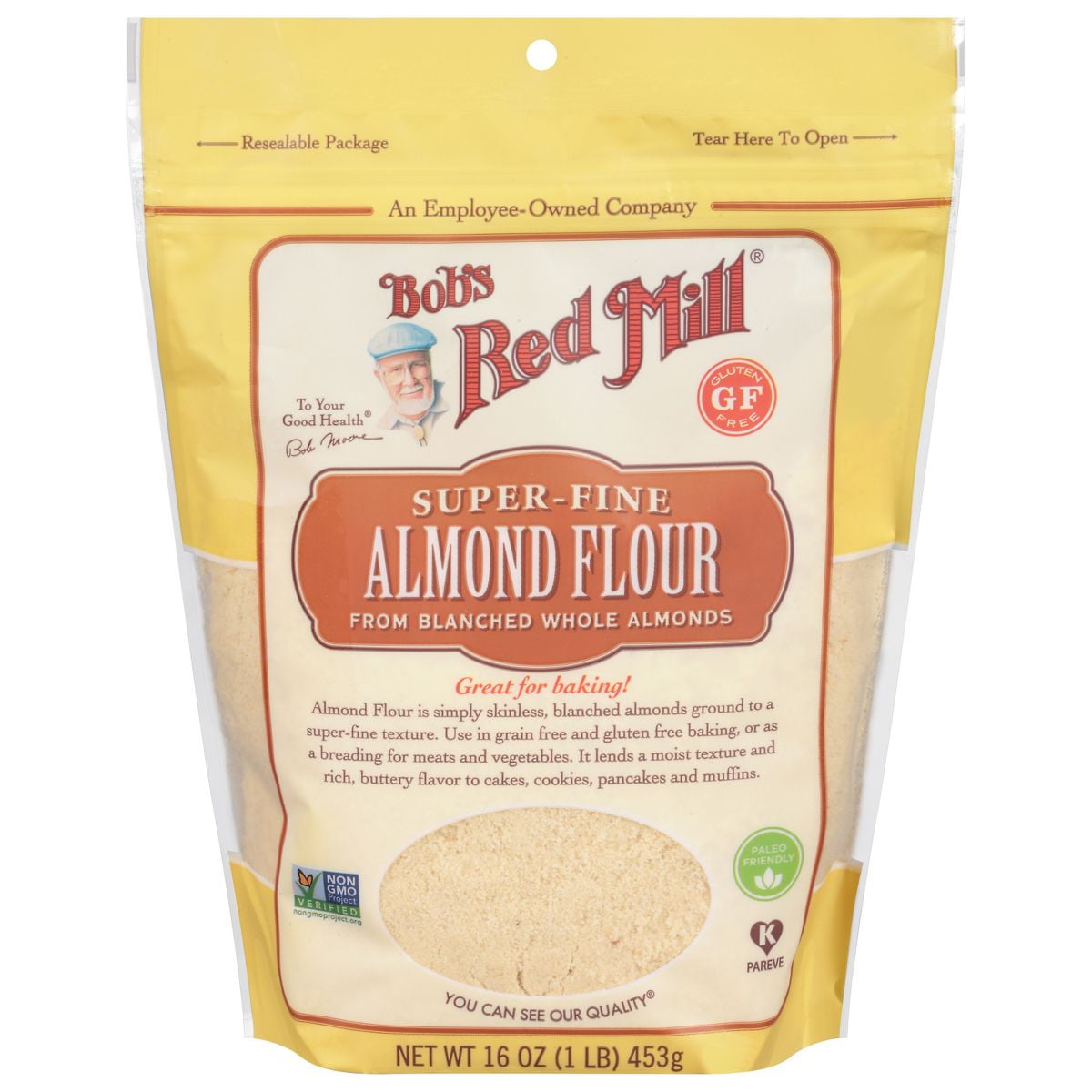 Bob's Red Mill Gluten Free Super Fine Almond Flour - 16oz - Walmart.com
