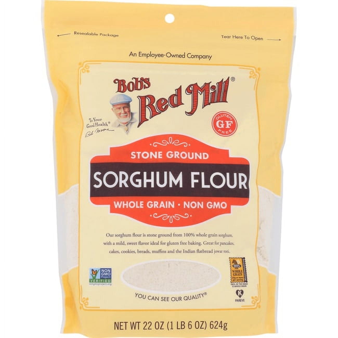 Bob's Red Mill Gluten Free Sweet White Sorghum Flour 22oz (2 Pack ...