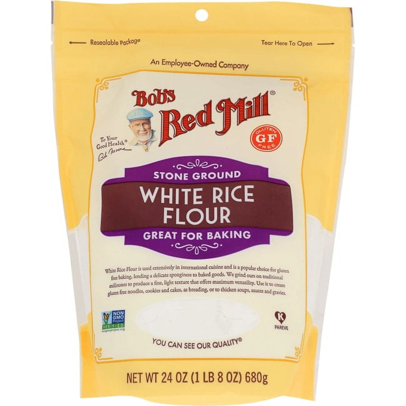Bob's Red Mill, Gluten Free White Rice Flour, 24 oz - Walmart.com