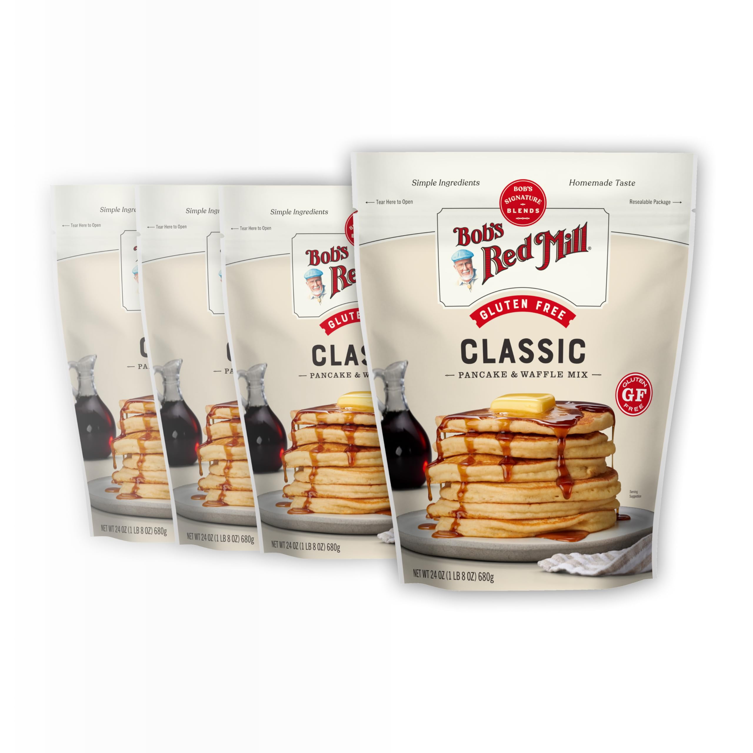 Bob's Red Mill Gluten GGA1 Free Pancake Mix, 24oz (Pack of 4) - Whole ...