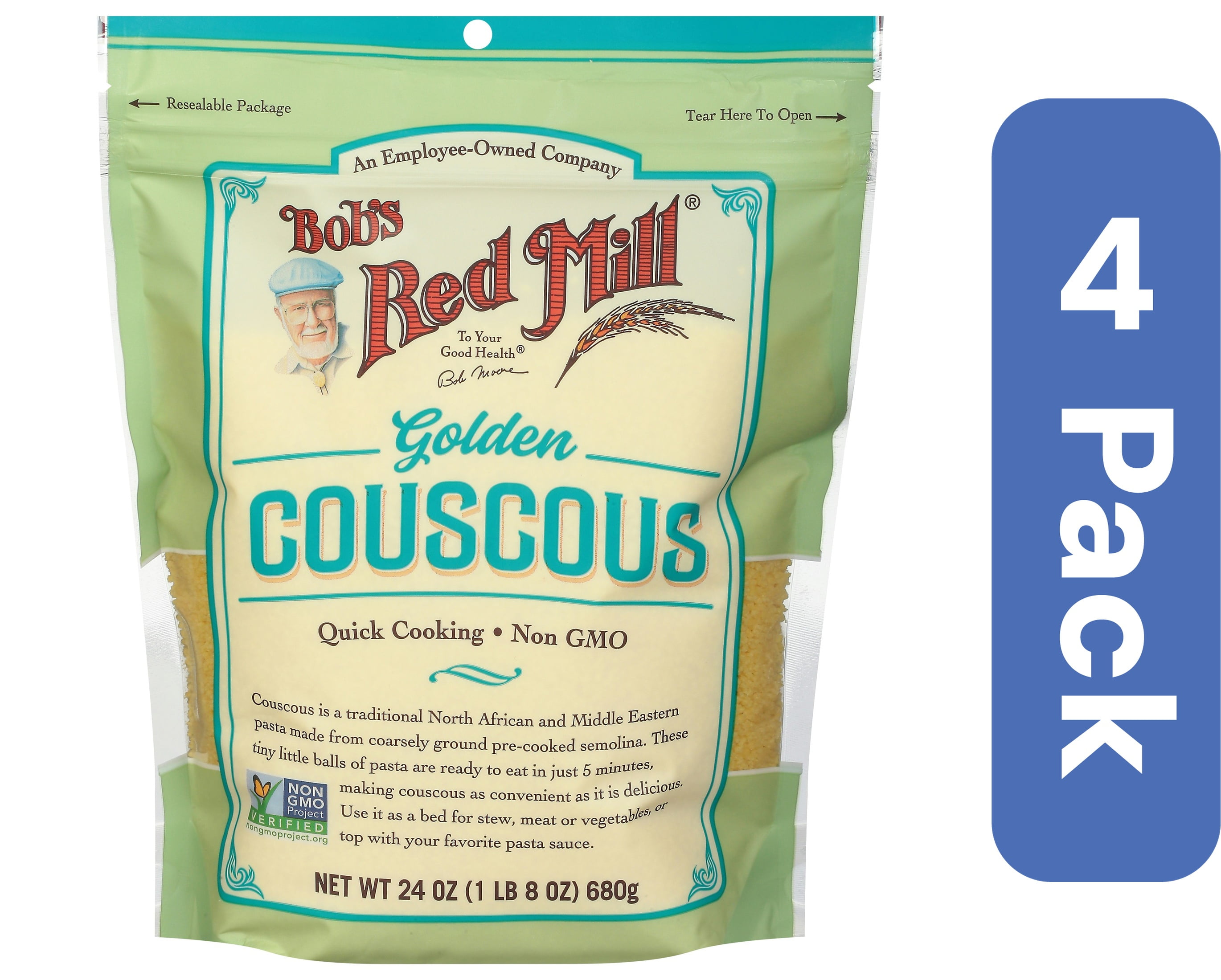 Bob's Red Mill Golden Couscous 24 oz (Pack of 4) - Walmart.com
