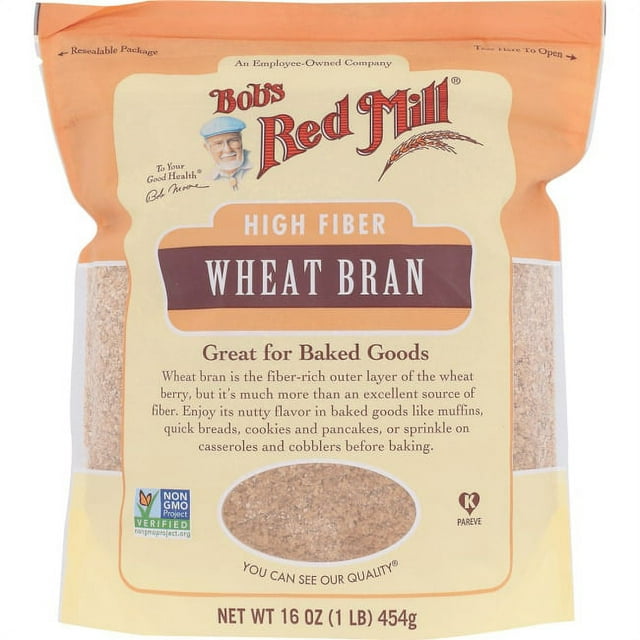 Bob's Red Mill High Fiber Wheat Bran 16 oz Pkg - Walmart.com