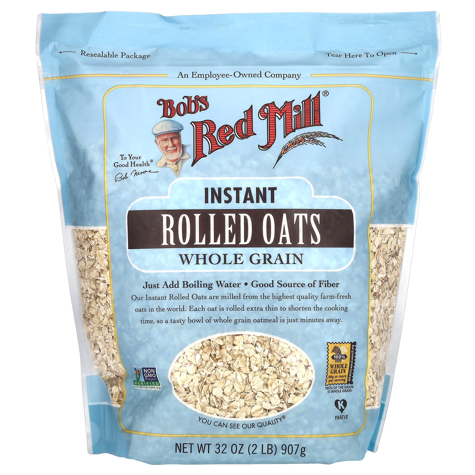 Bob's Red Mill Instant Rolled Oats, 32-ounce - Walmart.com