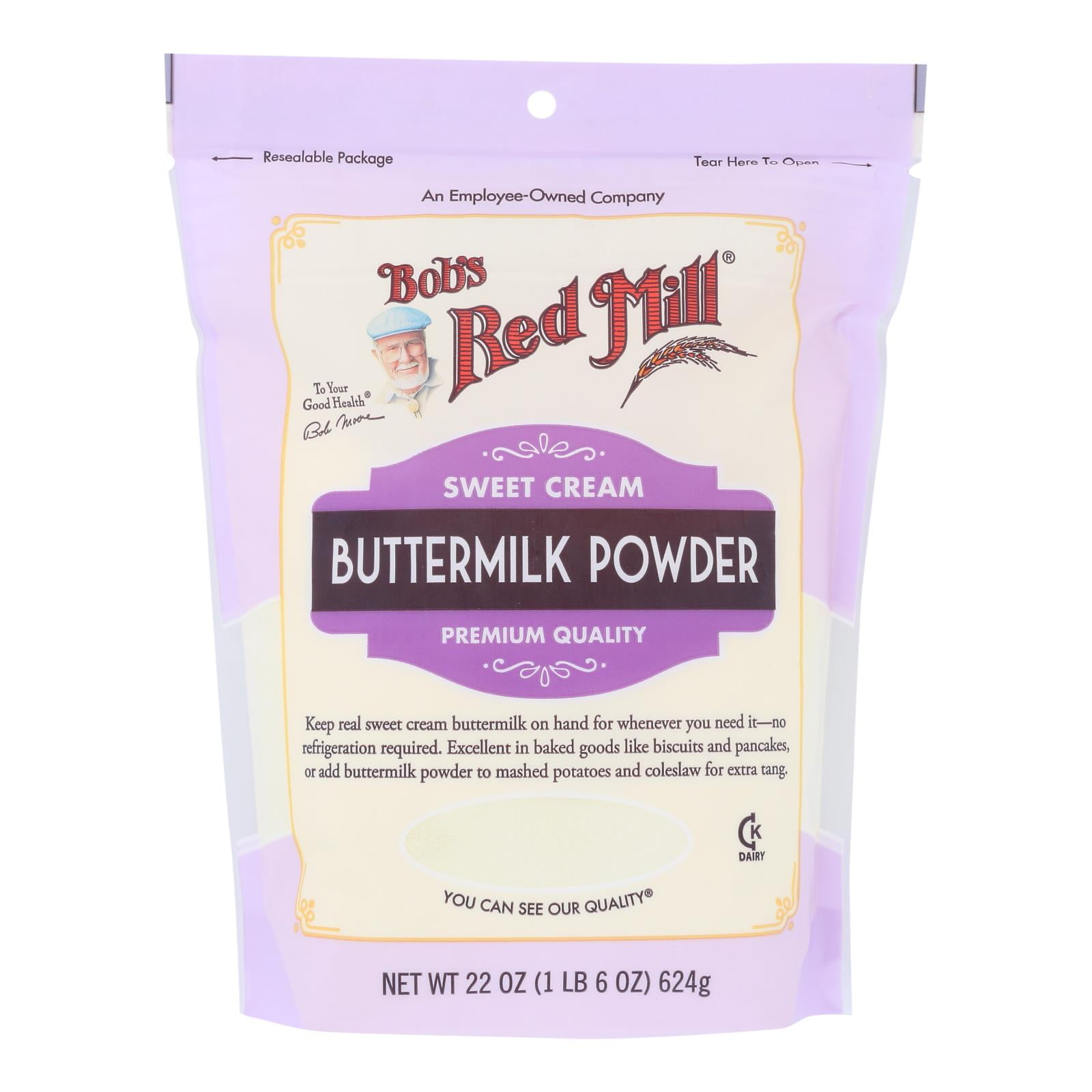Bob's Red Mill Sweet Cream Buttermilk Powder, Dry Milk for Baking, 22 ...