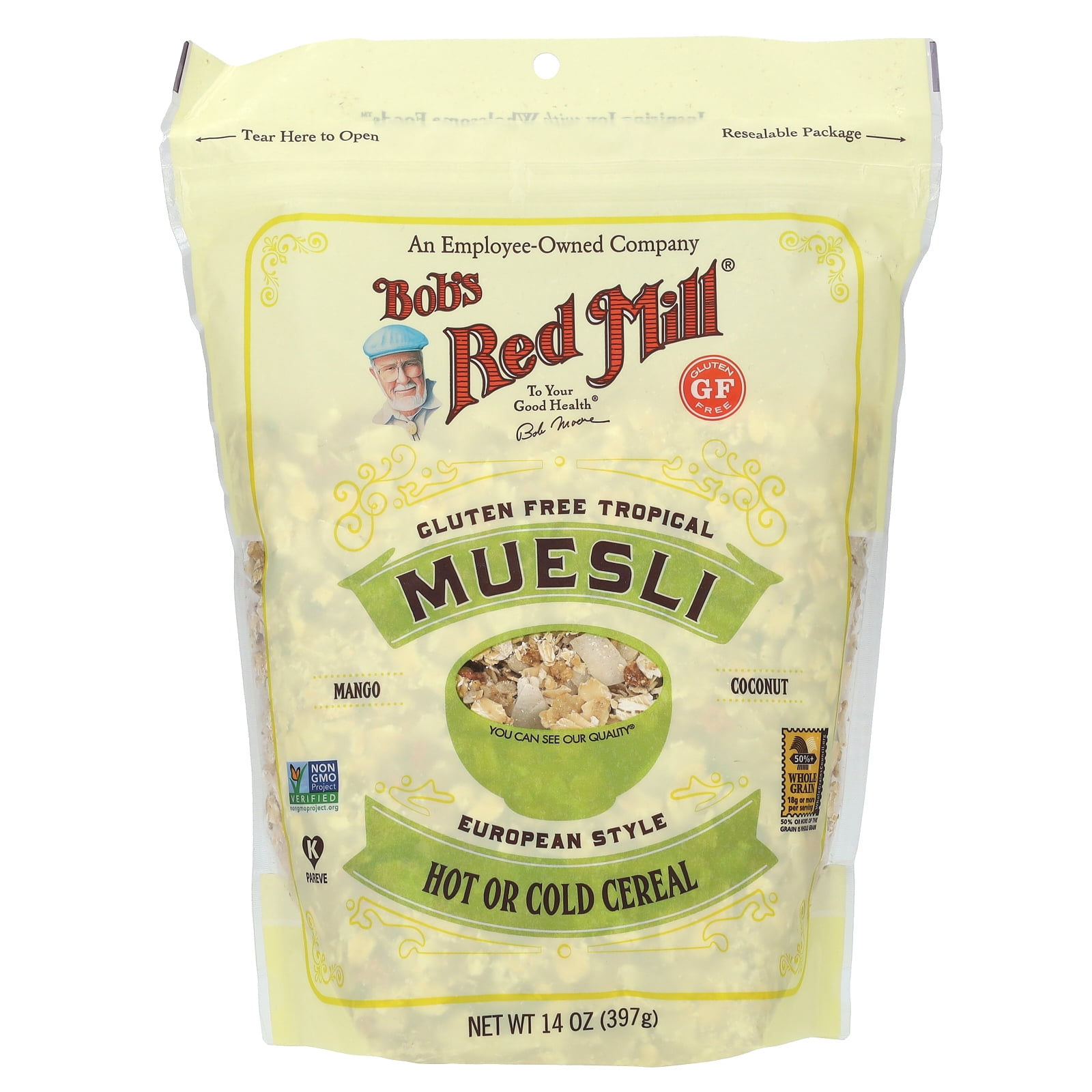 Bob's Red Mill, High-Fiber Gluten-Free Tropical Muesli with Real Mango ...