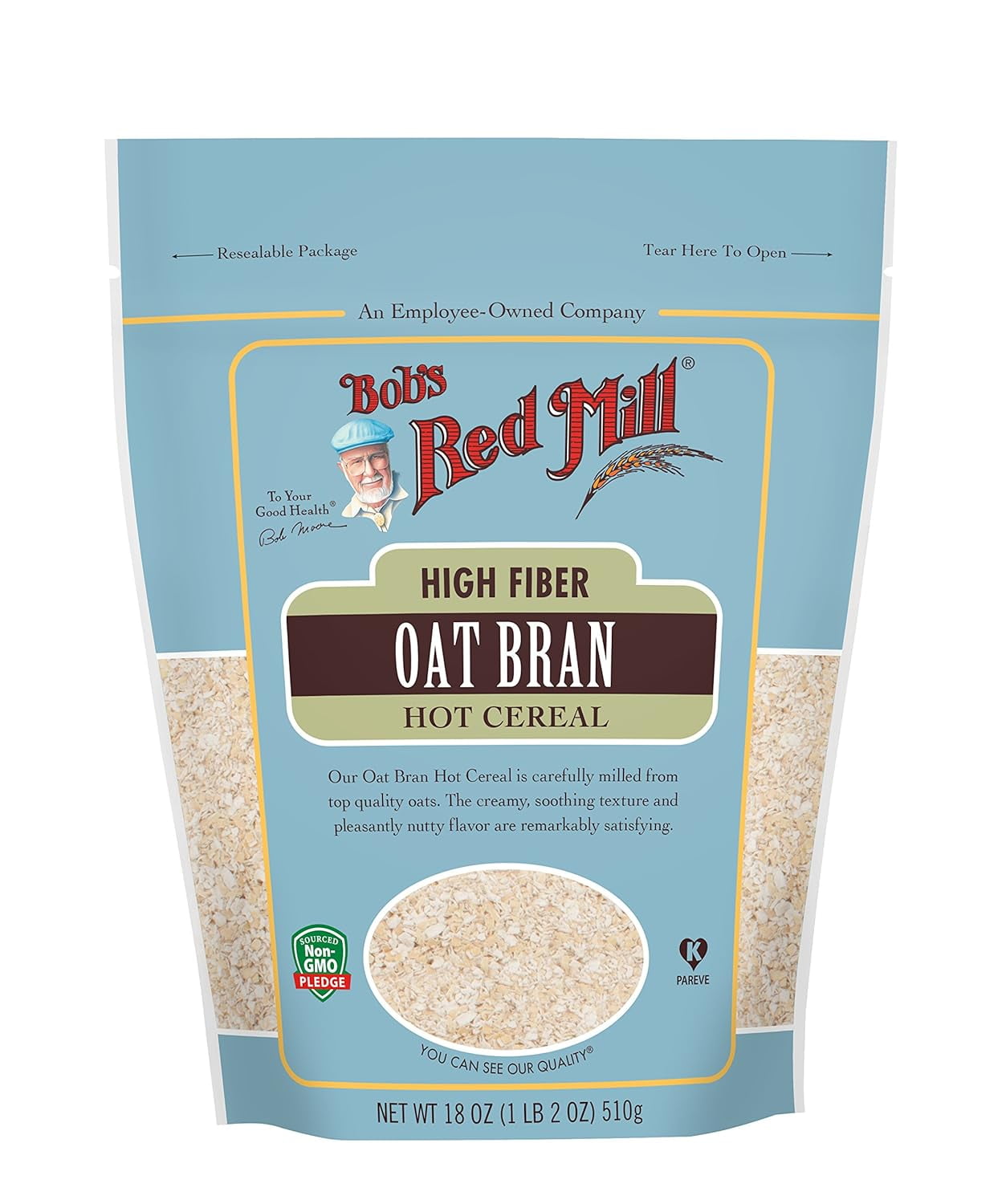 Bob's Red Mill Oat Bran, 18oz (Pack of 1) - Non GMO, Vegan, Kosher ...