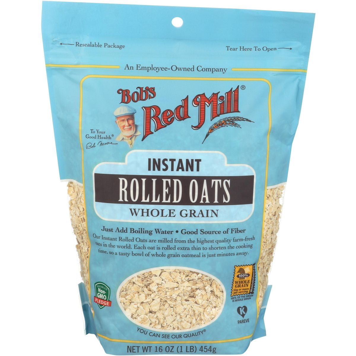 Bob's Red Mill Oats Rolled Instant - Count of 4 - 16oz - Walmart.com