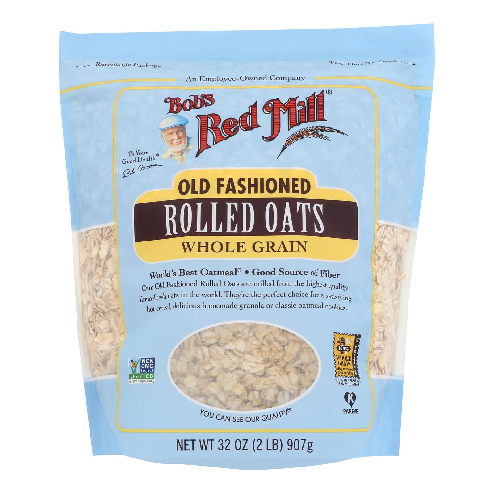 Bob's Red Mill - Old Fashioned Rolled Oats - Case of 4-32 oz. - Walmart.com