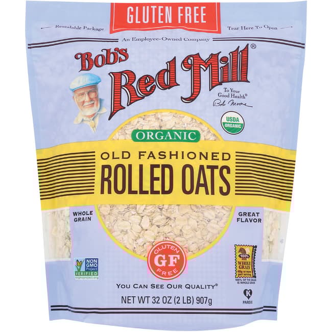Bob's Red Mill Gluten Free Organic Thick Rolled Oats, 32 oz - Walmart.com