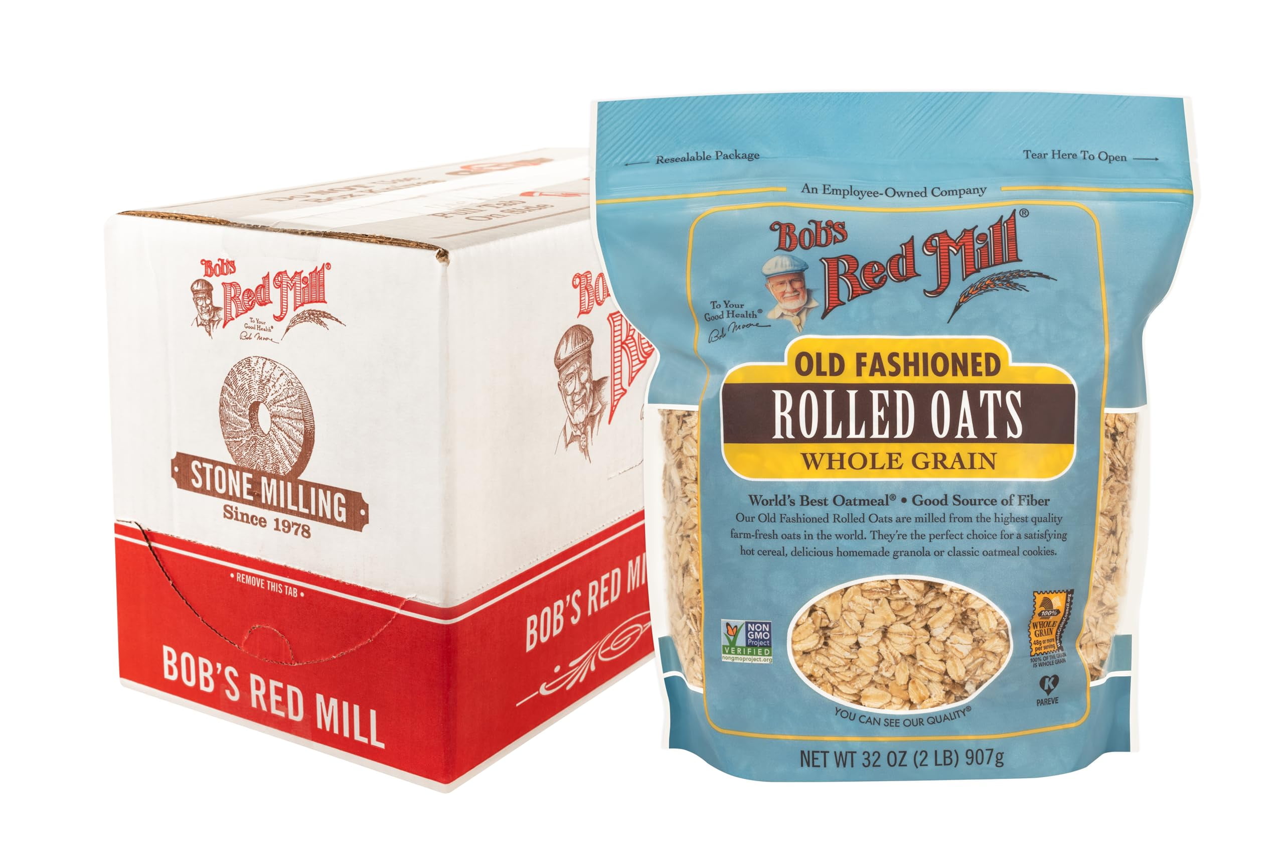 Bob's Red Mill Old IFF17 Fashioned Regular Rolled Oats, 32oz (Pack of 4 ...