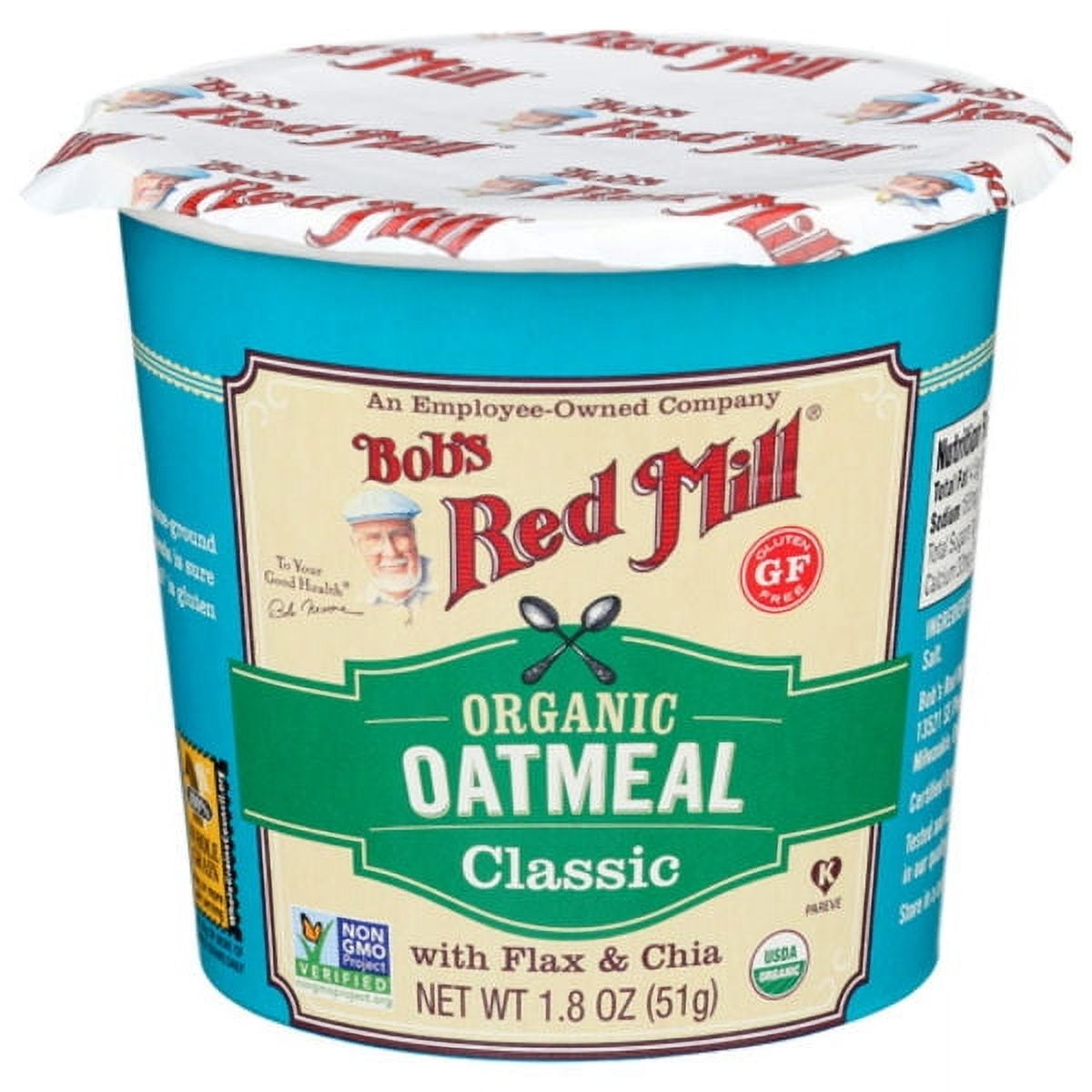Bob's Red Mill Organic Classic Oatmeal Cup 1.8 oz Package May Vary ...
