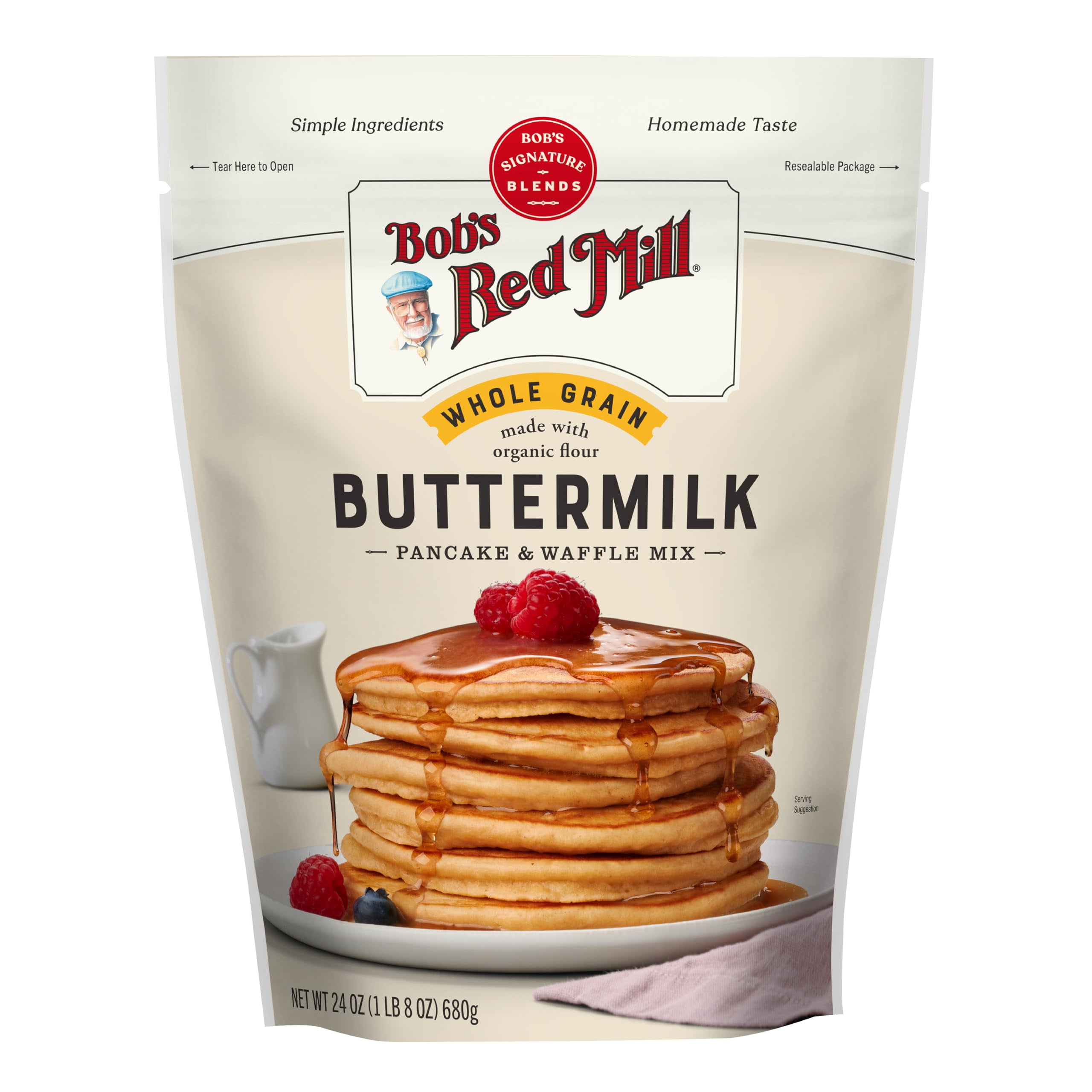 Bob's Red Mill Organic KEF16 Buttermilk Pancake & Waffle Mix, 24oz ...