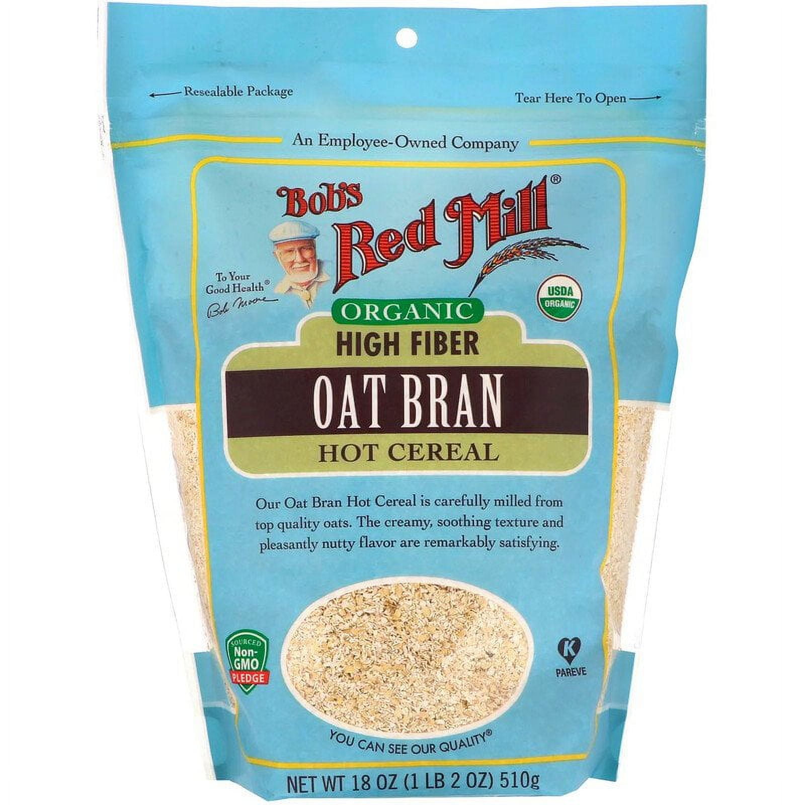 Bob's Red Mill Organic Oat Bran High Fiber Hot Cereal 18 oz Pack of 3 ...