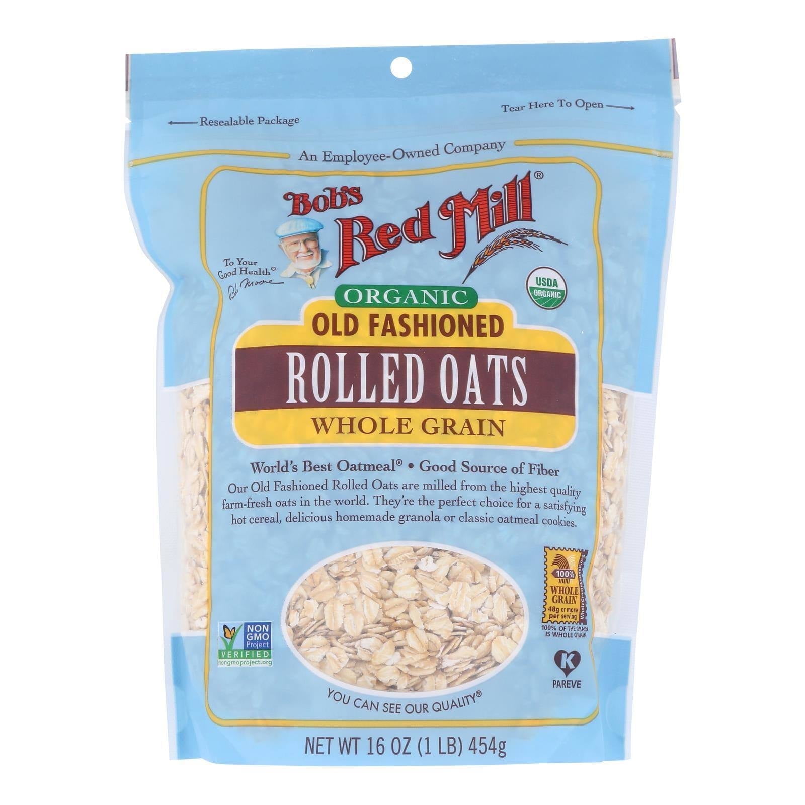 Bob's Red Mill - Organic Old Fashioned Rolled Oats - Case of 4-16 OZ ...