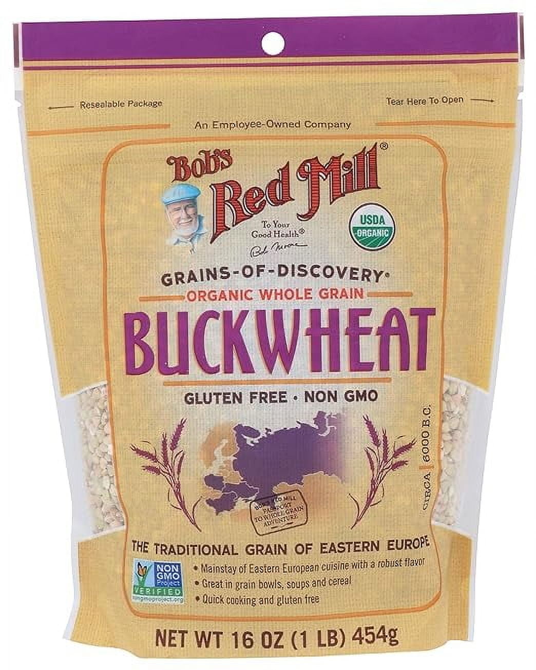 Bob’s Red Mill Organic Raw/Untoasted Buckwheat Groats, 16 Ounce Bag ...