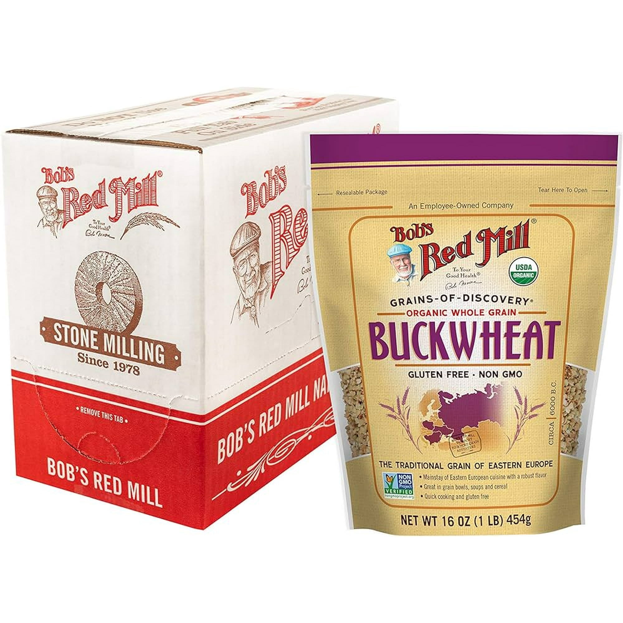 Bob’s Red Mill Organic Raw/Untoasted Buckwheat Groats, 16 Ounce Bag ...