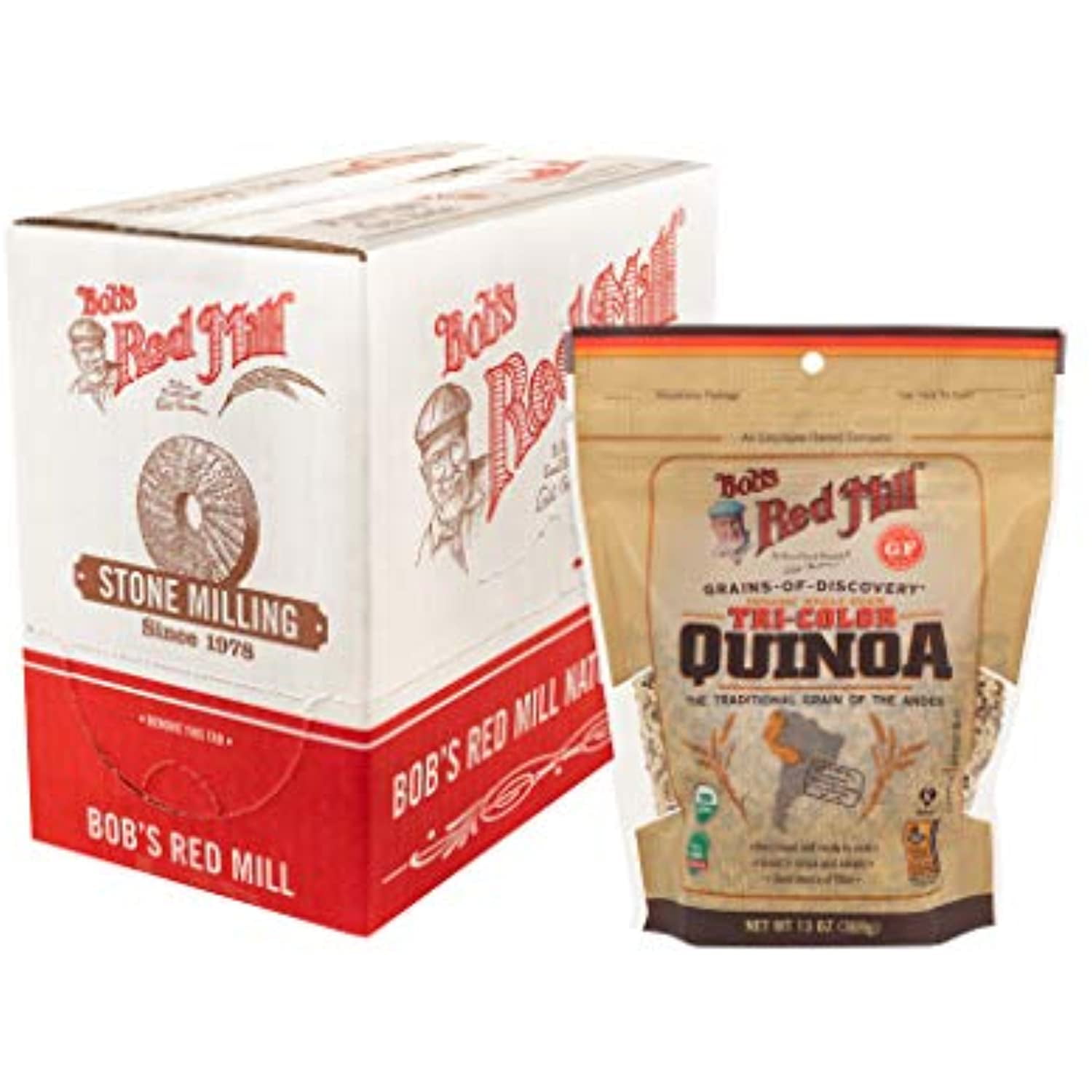 Bob's Red Mill Organic Tri-Color Quinoa Grain, 13-ounce (Pack of 5) 13 ...