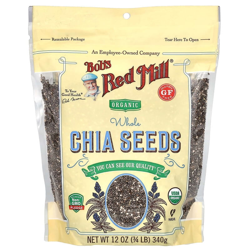 Bob's Red Mill, Organic Whole Chia Seeds, 12 oz (340 g) - Walmart.com