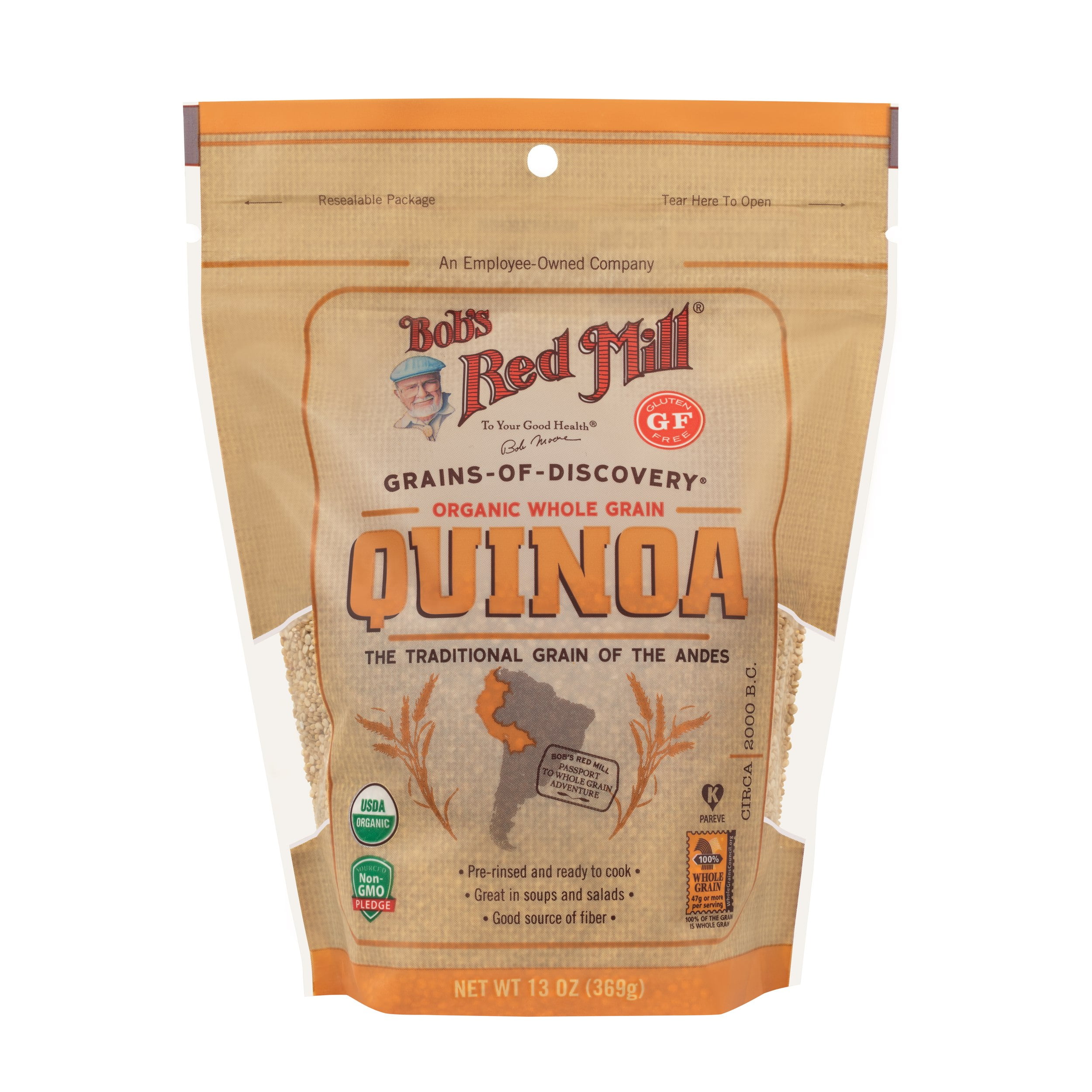 Bobs Red Mill Organic Whole Grain Quinoa, 26 Oz for Kitchen - Walmart ...