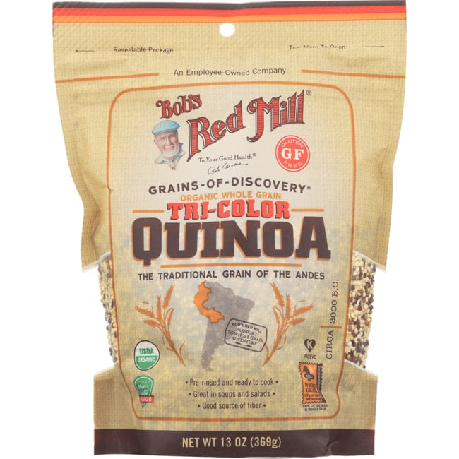 Bob's Red Mill Organic Whole Grain Tri-Color Quinoa 13 oz Pkg - Walmart.com