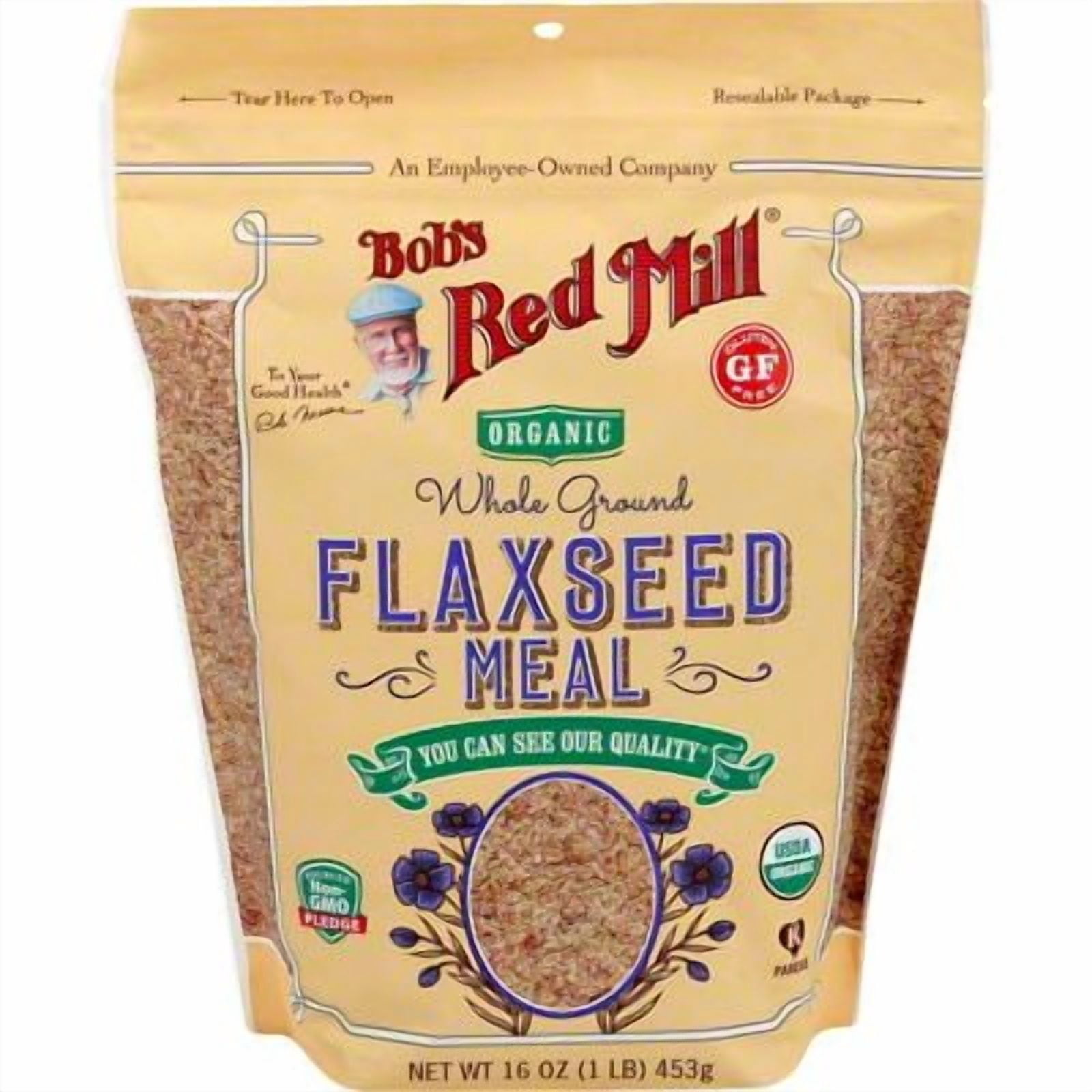 Bob's Red Mill Organic Whole Ground Flaxseed Meal, 1 lb - Walmart.com