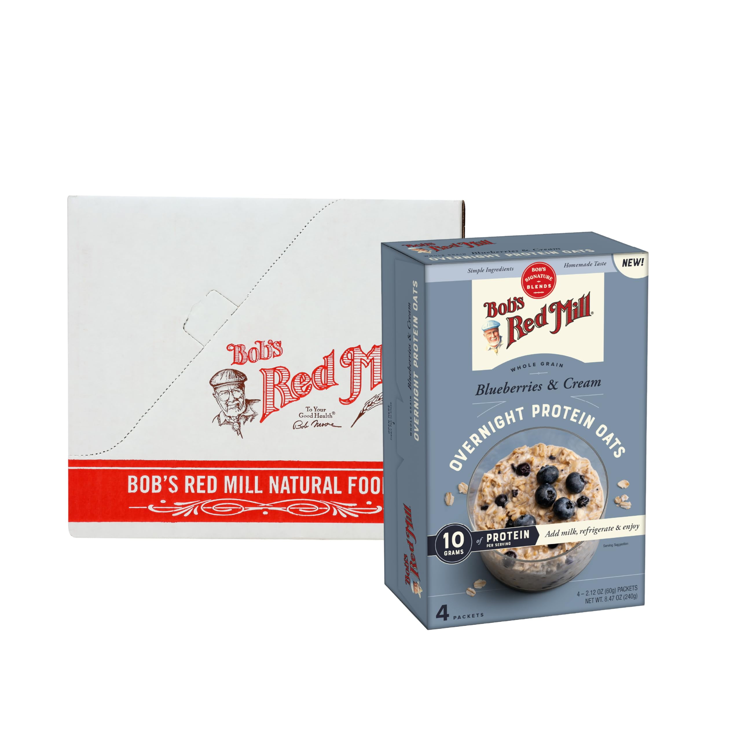 Bob's Red Mill Overnight IFF17 Protein Oats, Blueberries & Cream, 16 ...