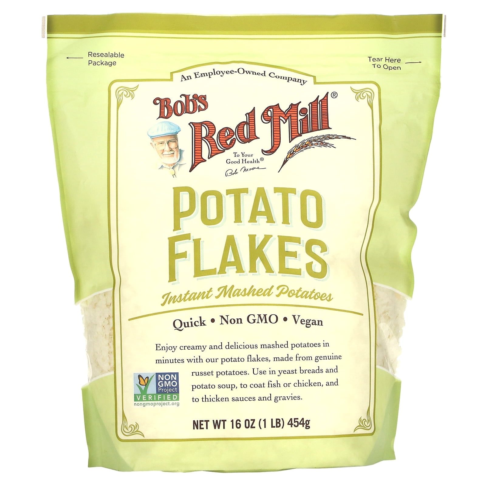Bob's Red Mill Instant Creamy Mashed Potatoes, Flakes, 16 Oz, Case of 4 ...