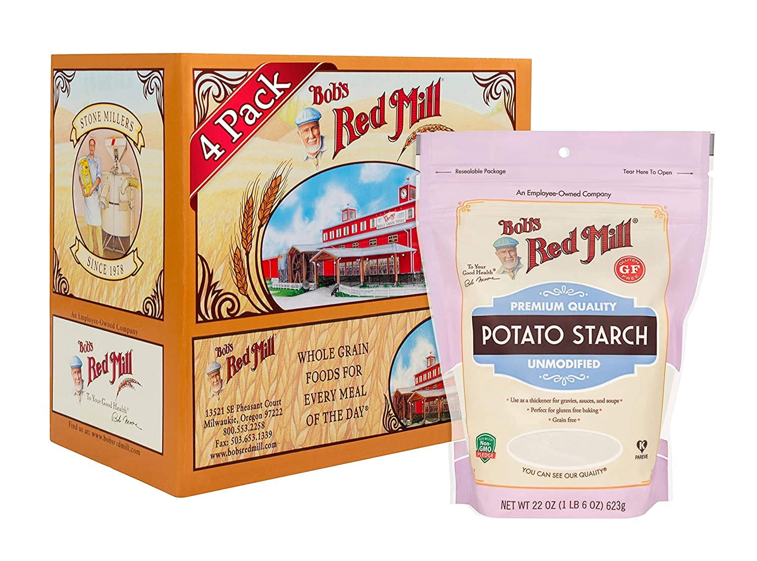 Bob's Red Mill Potato GGA1 Starch, Resealable Stand up Bag, 22 ounce ...