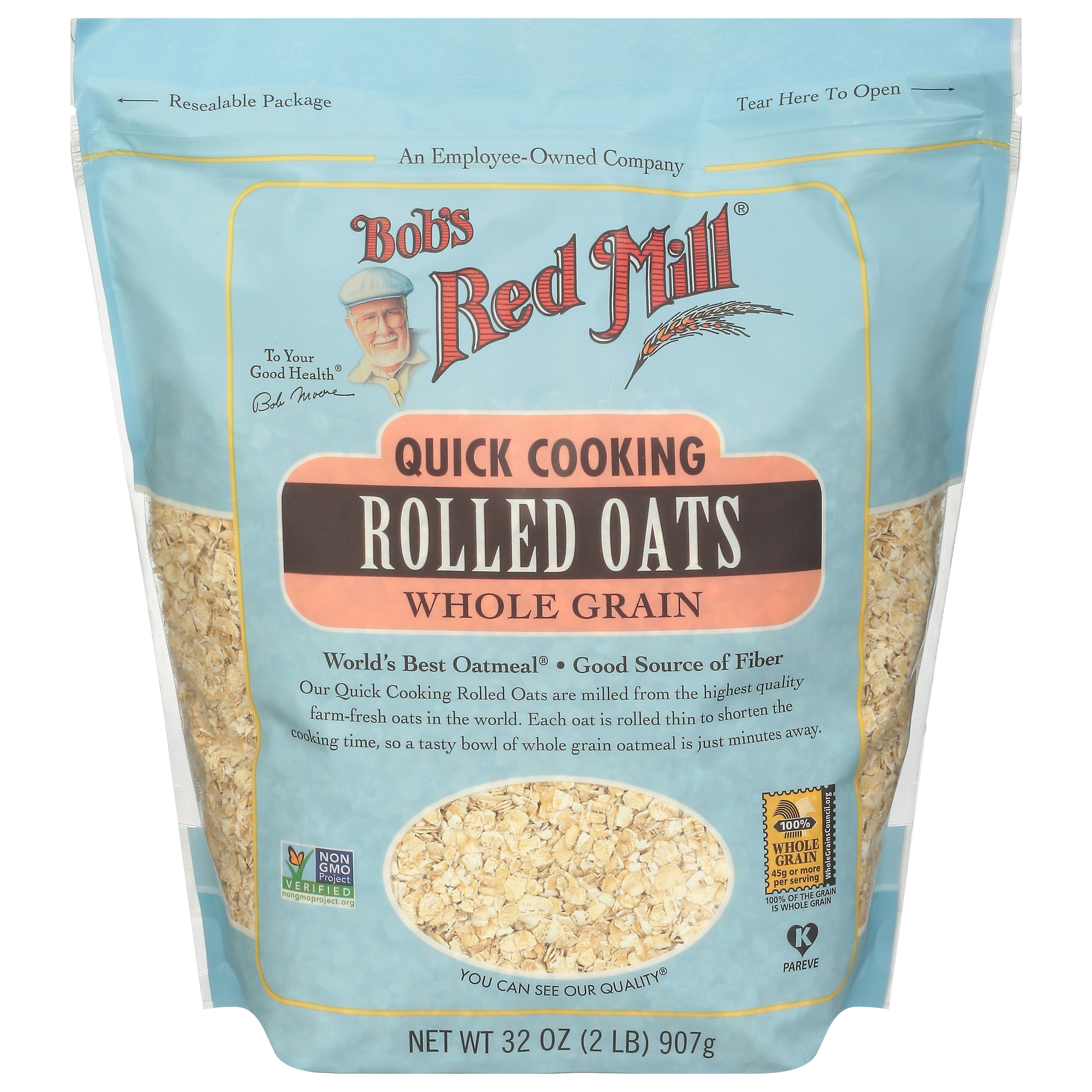 Bob's Red Mill Quick Cooking Rolled Oats 32 oz (Pack of 4) - Walmart.com