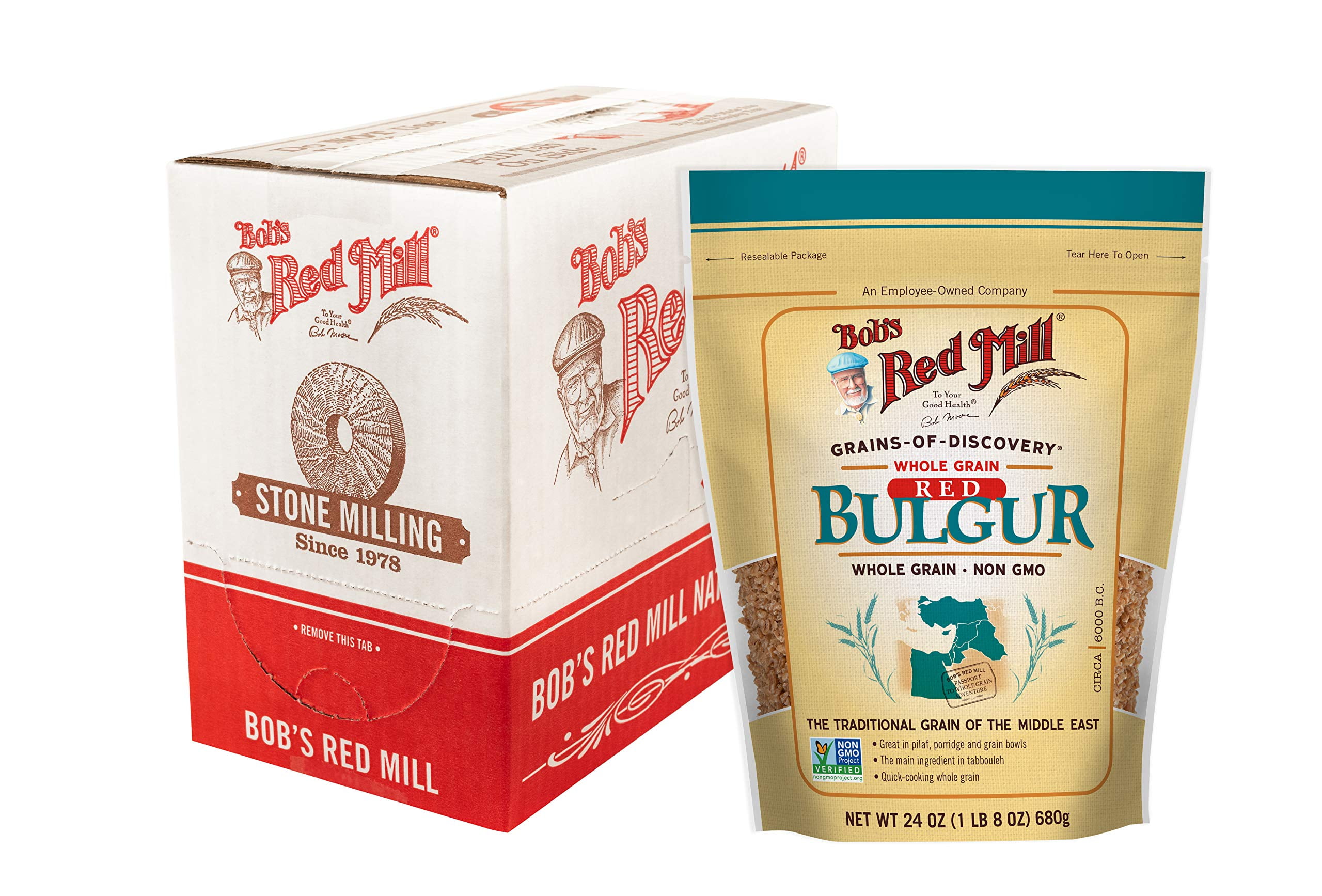 Bob's Red Mill Red KEF16 Bulgur/Red Wheat, 24oz (Pack of 4)- Whole ...
