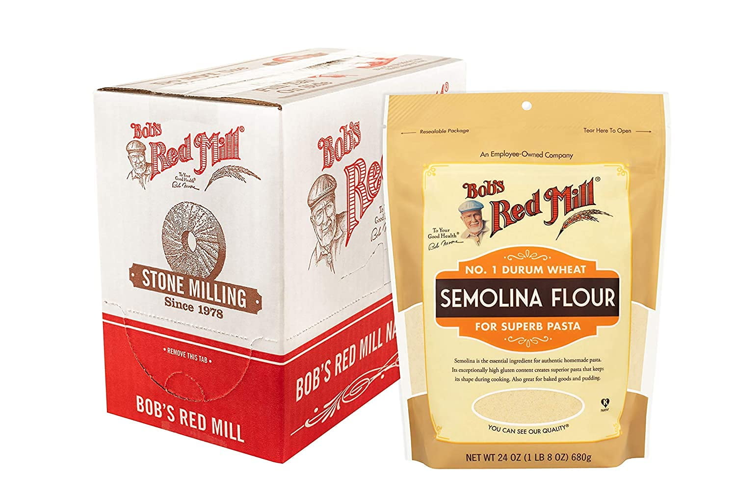 Bob's Red Mill Semolina Flour, 24 oz (Pack of 4) RED17 - Walmart.com