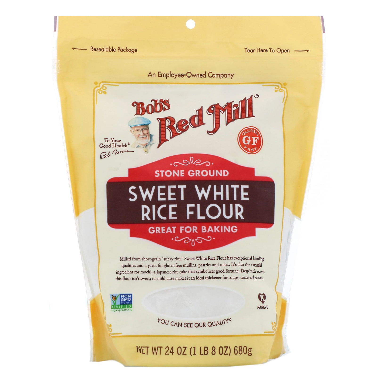 Bob's Red Mill Gluten-Free Sweet White Rice Flour, 24 oz - Walmart.com