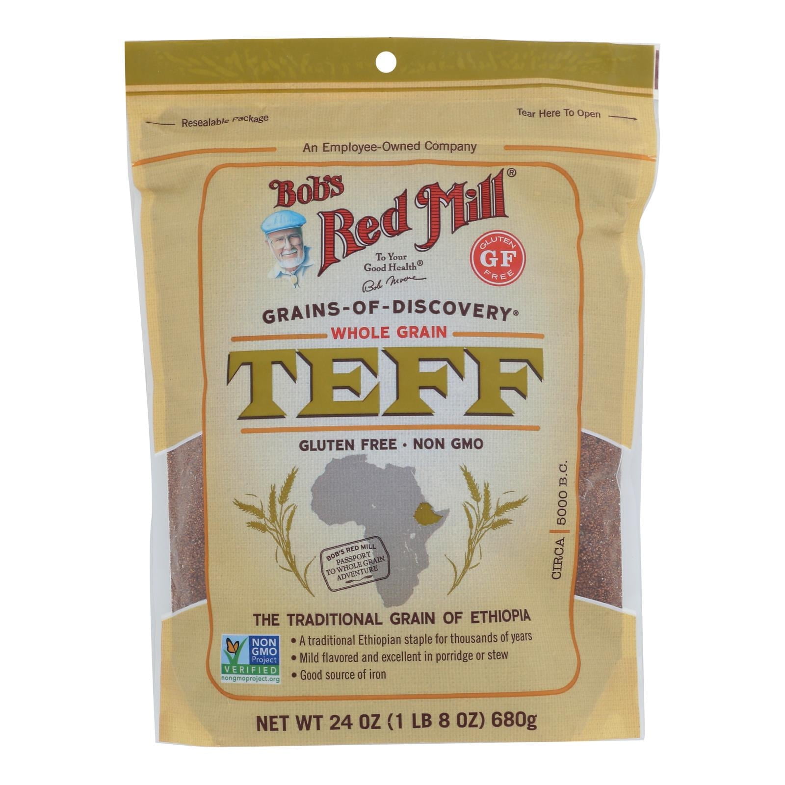 (Price/case)Bob's Red Mill Natural Foods 1533S244 Whole Grain Teff 4-24 ...