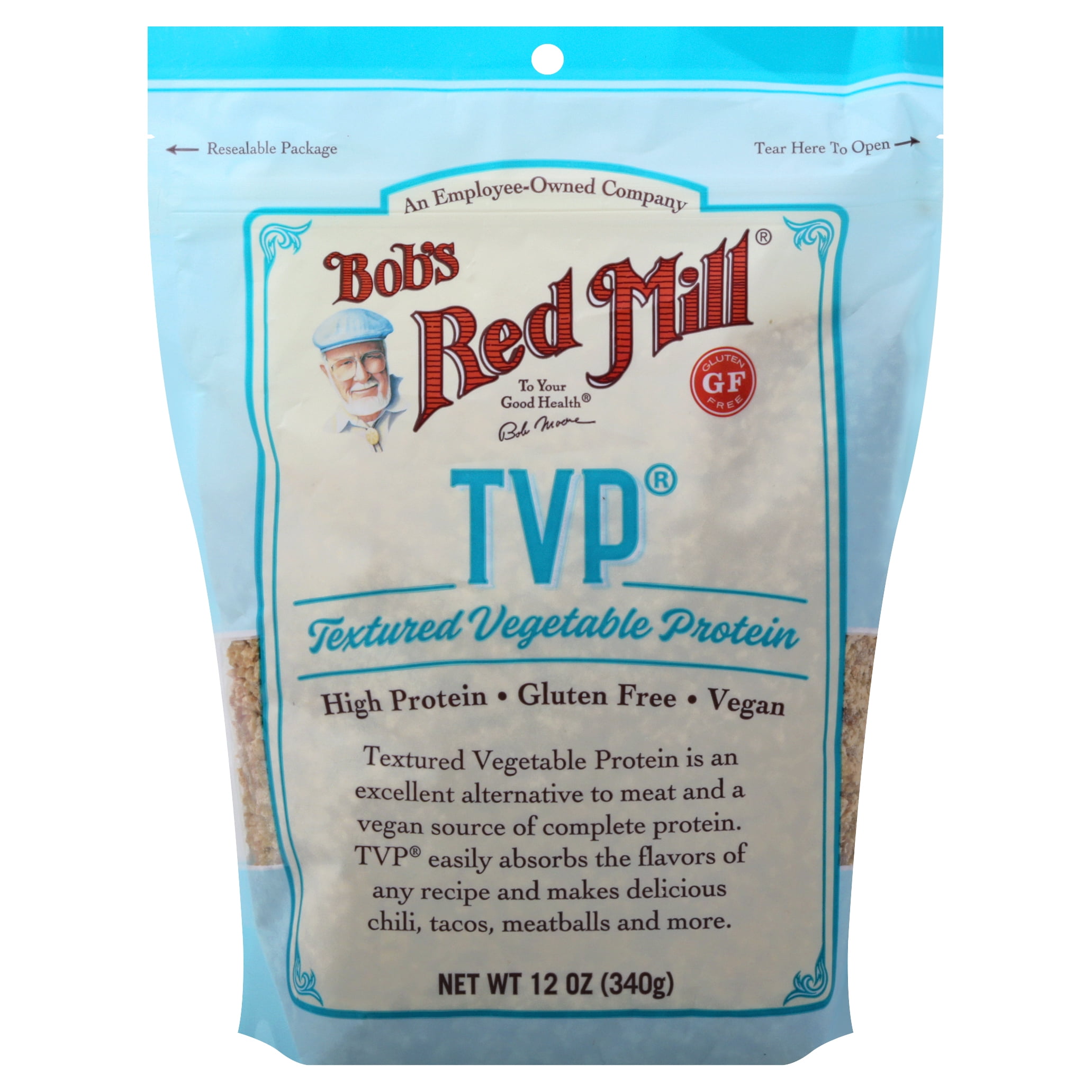Bob's Red Mill Textured Vegetable Protein 12 oz (Pack of 8) - Walmart.com