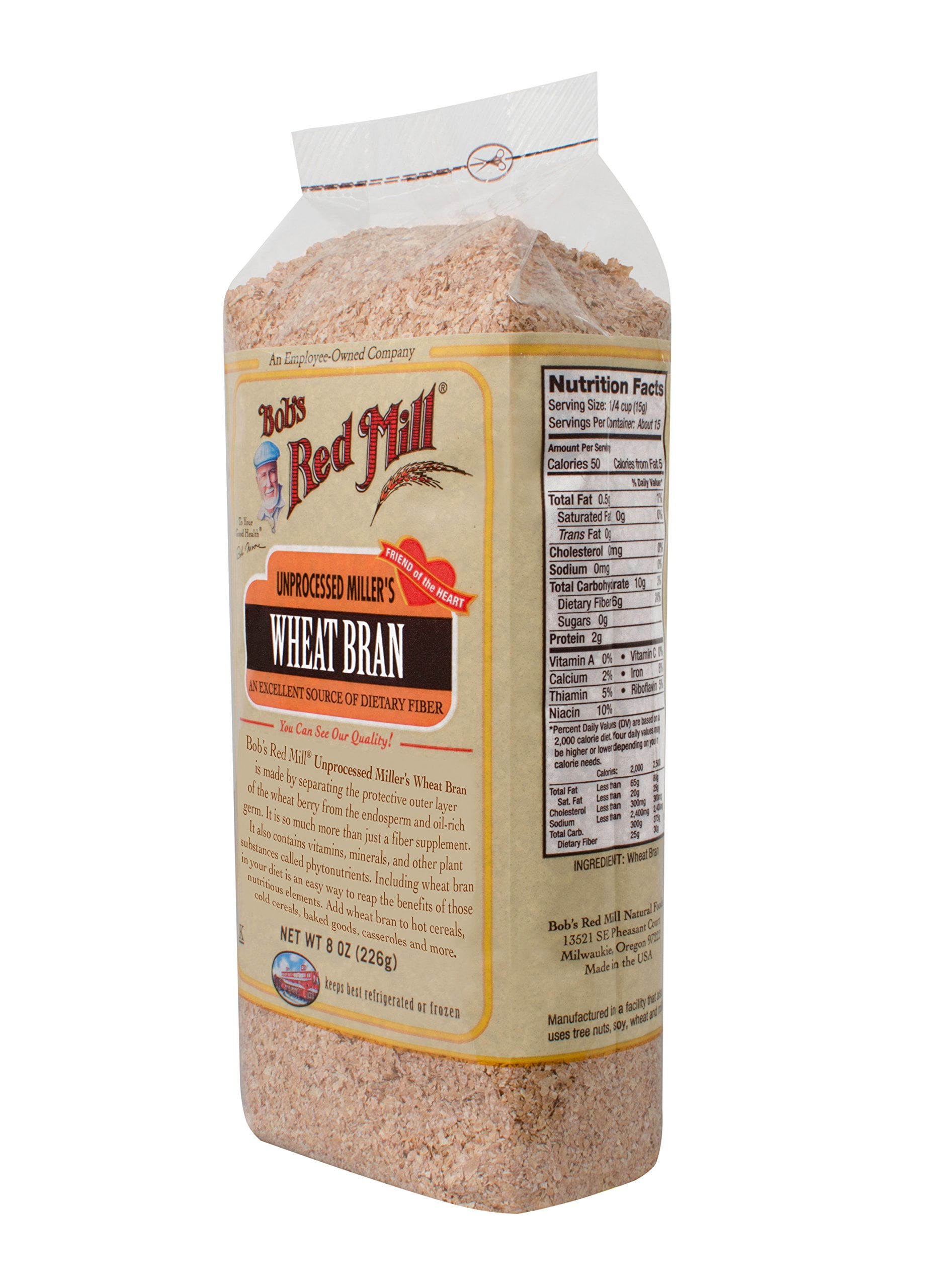 Bob's Red Mill Wheat DEF29 Bran, 8-ounce (Pack of 4) - Walmart.com