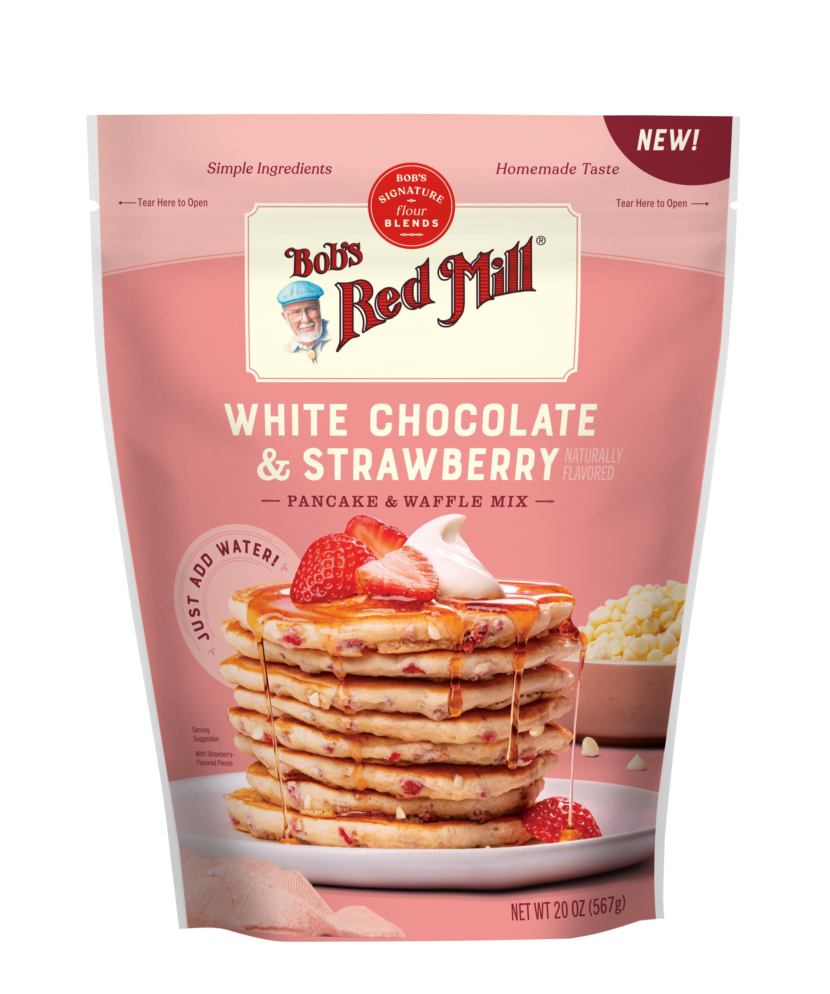 Bob's Red Mill White Chocolate & Strawberry Pancake & Waffle Mix ...