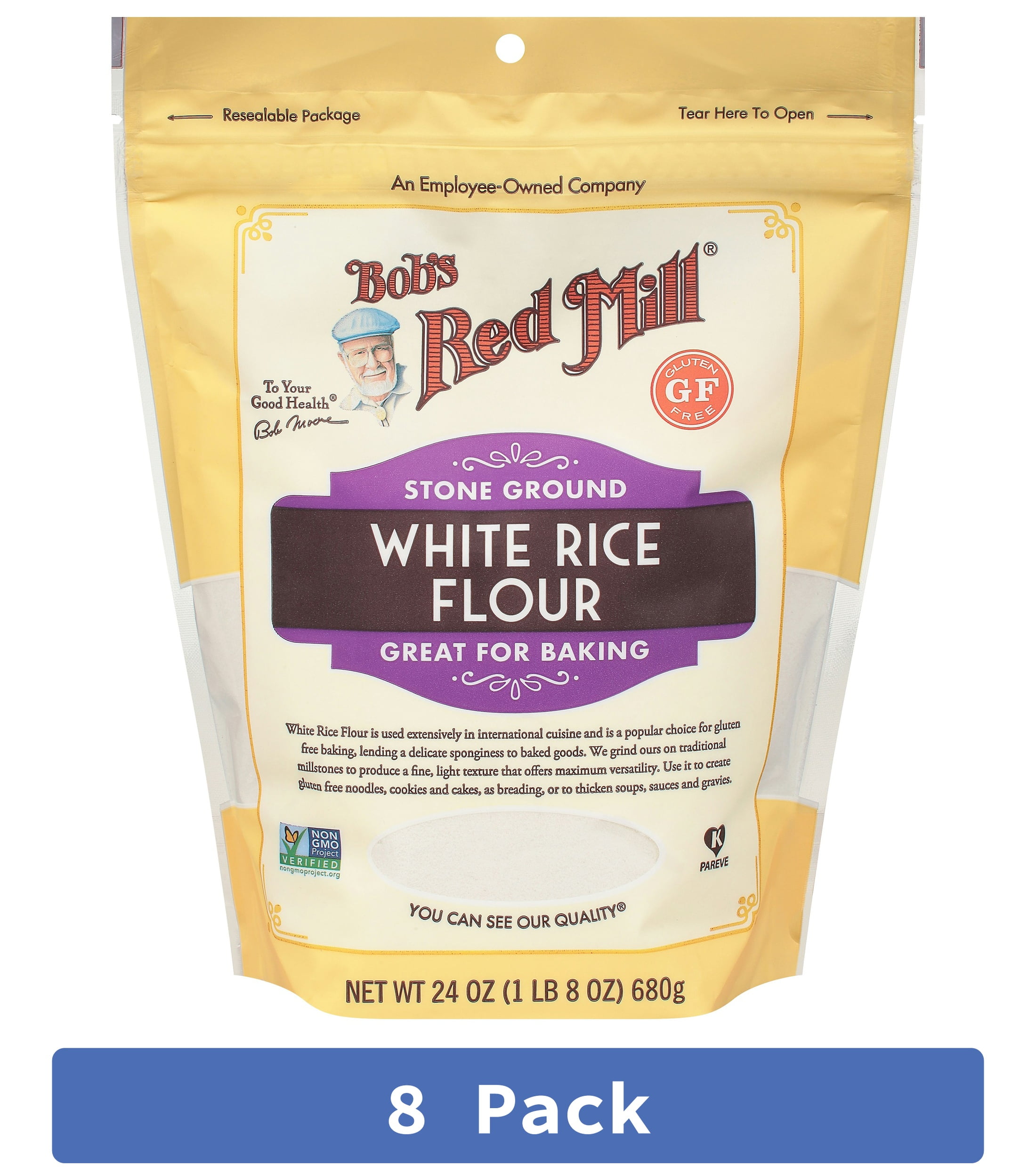 Bob's Red Mill White Rice Flour 24 oz (Pack of 8) - Walmart.com