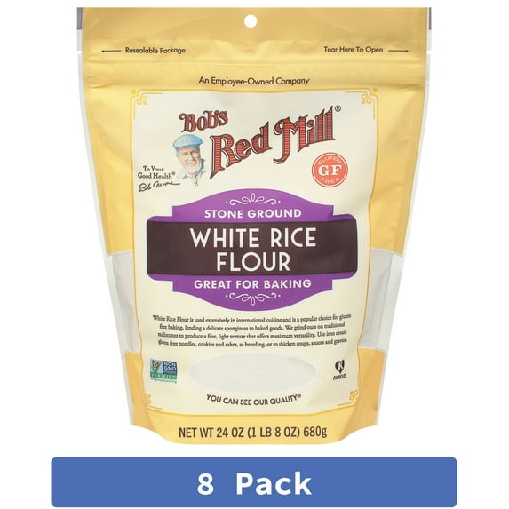 Bob's Red Mill White Rice Flour 24 oz (Pack of 8) - Walmart.com