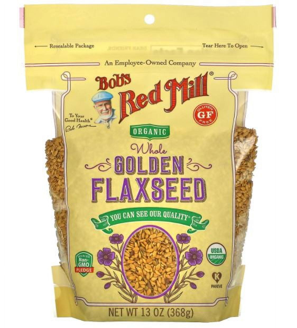 Bob's Red Mill, Whole Golden Flaxseed, 13 oz(Pack of 3) - Walmart.com