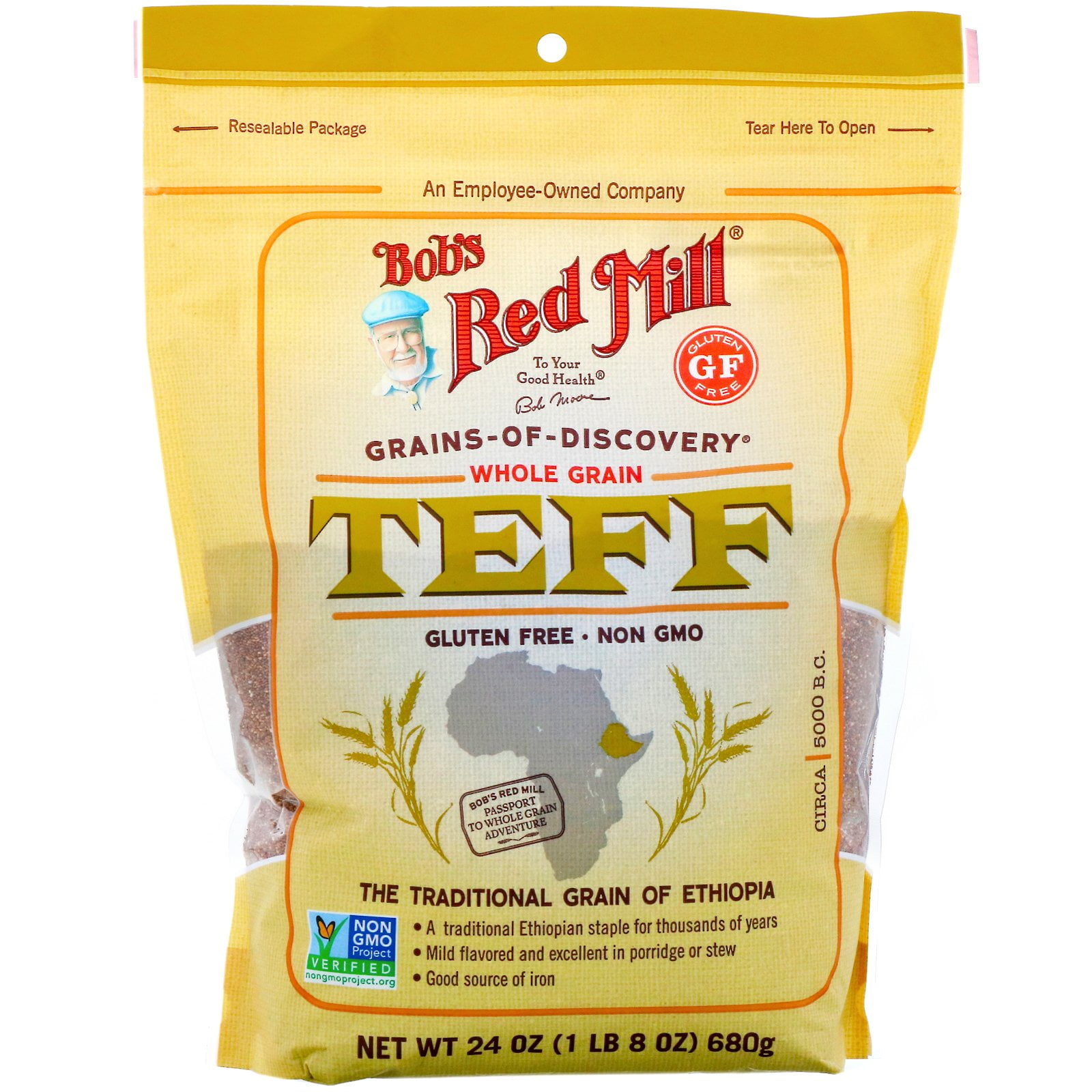 Bob's Red Mill, Whole Grain Teff, 24 oz (Pack of 2) - Walmart.com