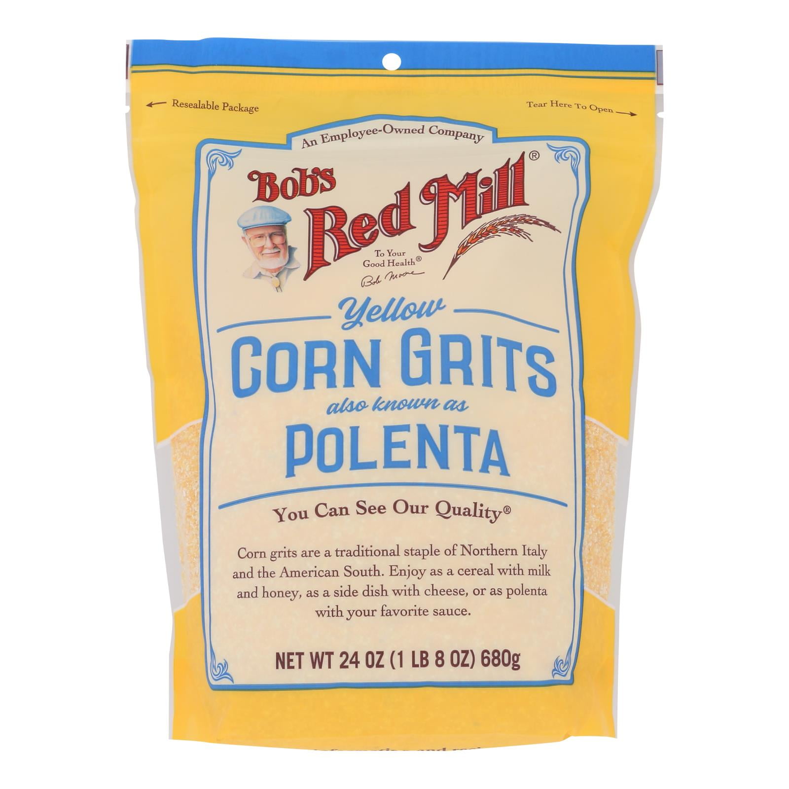 Bob's Red Mill Yellow Corn Grits Polenta, 24 oz Pack of 4 - Walmart.com